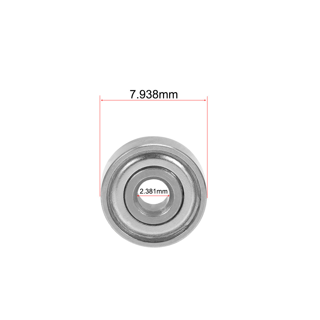 Uxcell R6ZZ Deep Groove Ball Bearing 3/8"x7/8"x9/32" Shielded GCr15 ...
