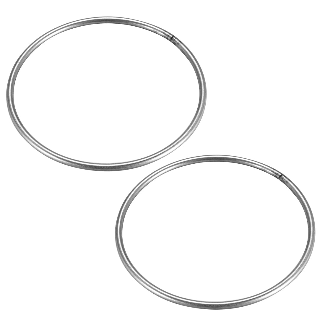Uxcell Welded O Ring, 80 x 3mm Strapping Round Rings 201 Stainless ...