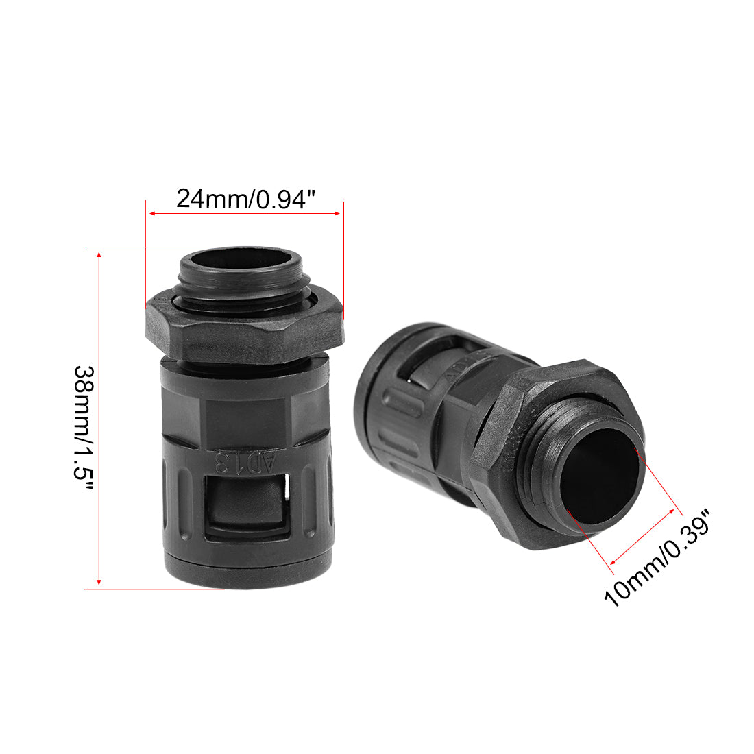 Cable Gland Corrugated Tube Connector AD13 Pipe Joint Clamps M16 Screw 8Pcs | Harfington