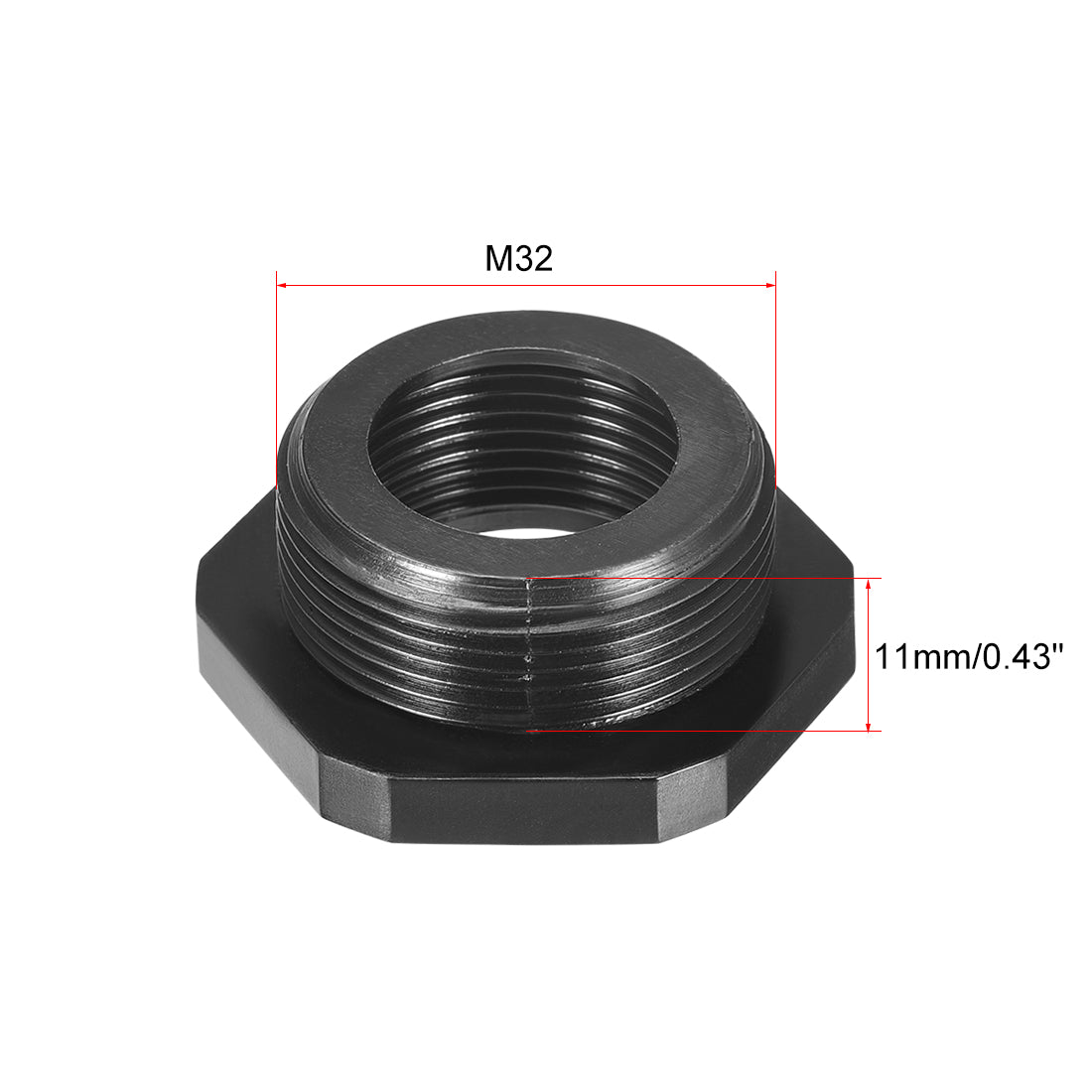 Uxcell Threaded Reducing Bushings Nylon Connector Adaptor M32 Male ...
