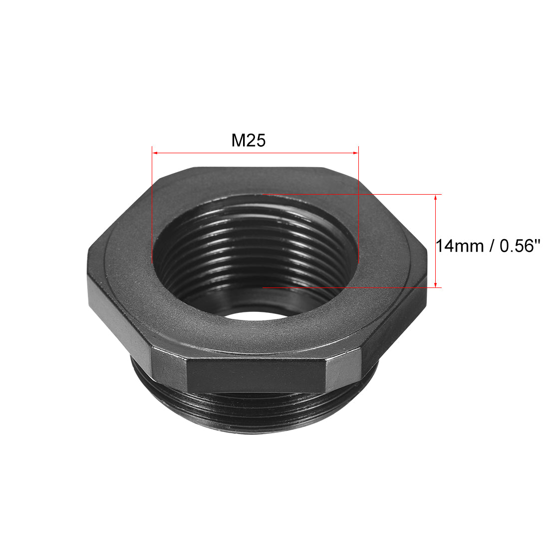 Uxcell Threaded Reducing Bushings Nylon Connector Adaptor M32 Male ...