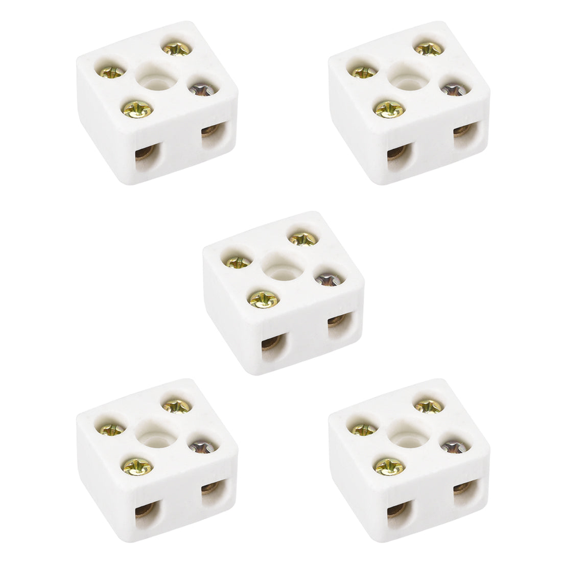 Uxcell 2 Way Ceramics Terminal Blocks High Temp Porcelain Ceramic ...