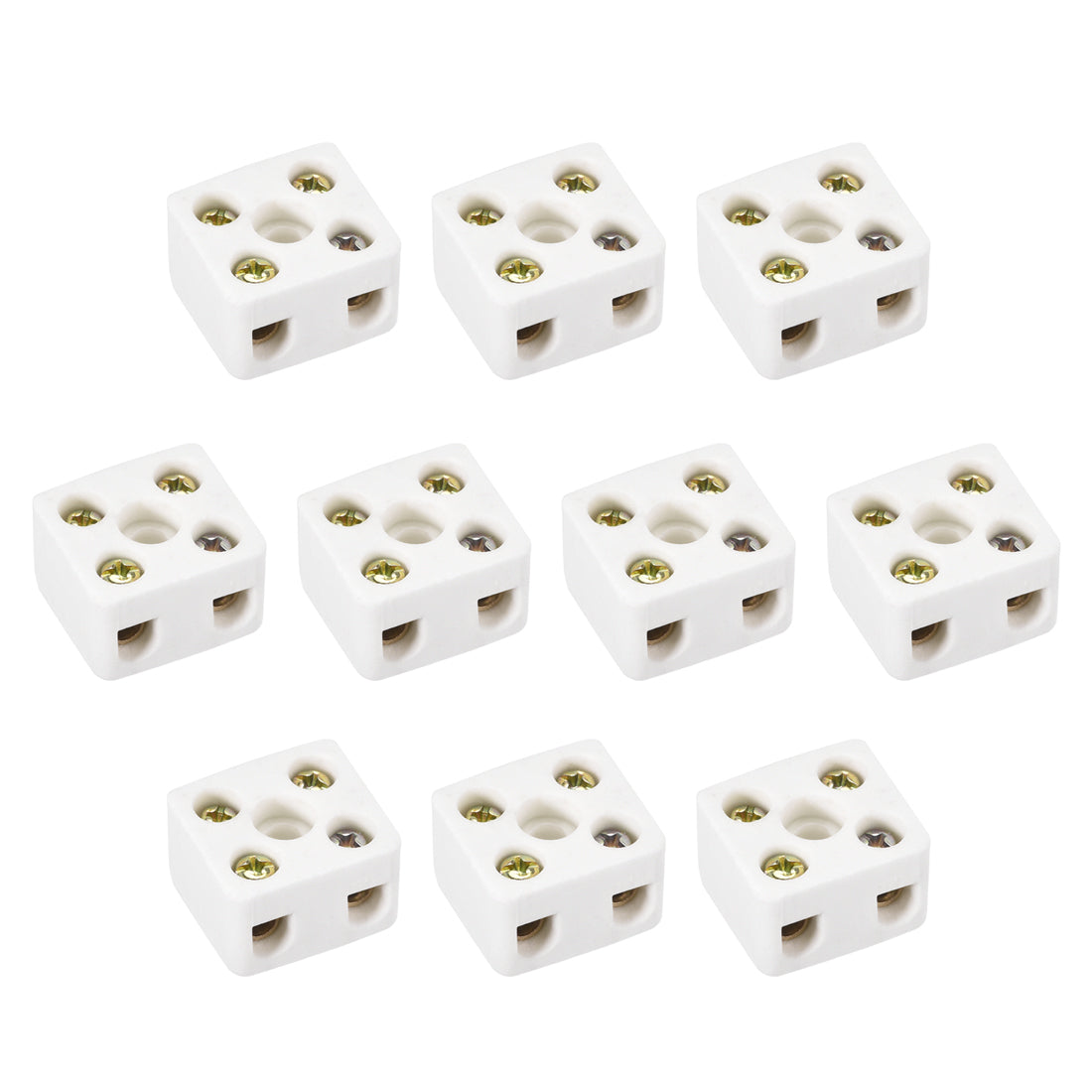 Uxcell 2 Way Ceramics Terminal Blocks High Temp Porcelain Ceramic ...