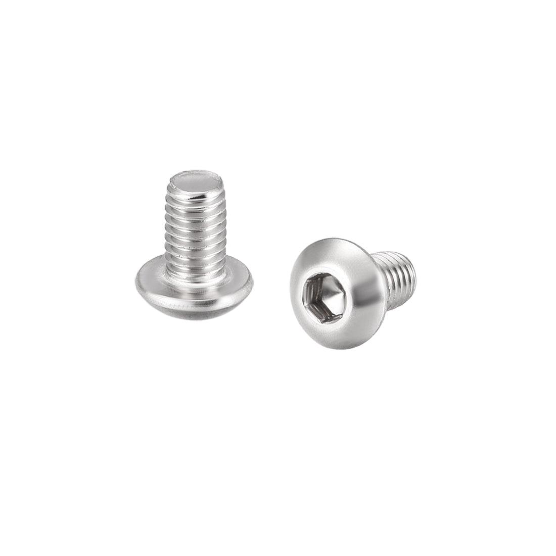 Uxcell M3x5mm Machine Screws Hex Socket Round Head Screw 304 Stainless ...