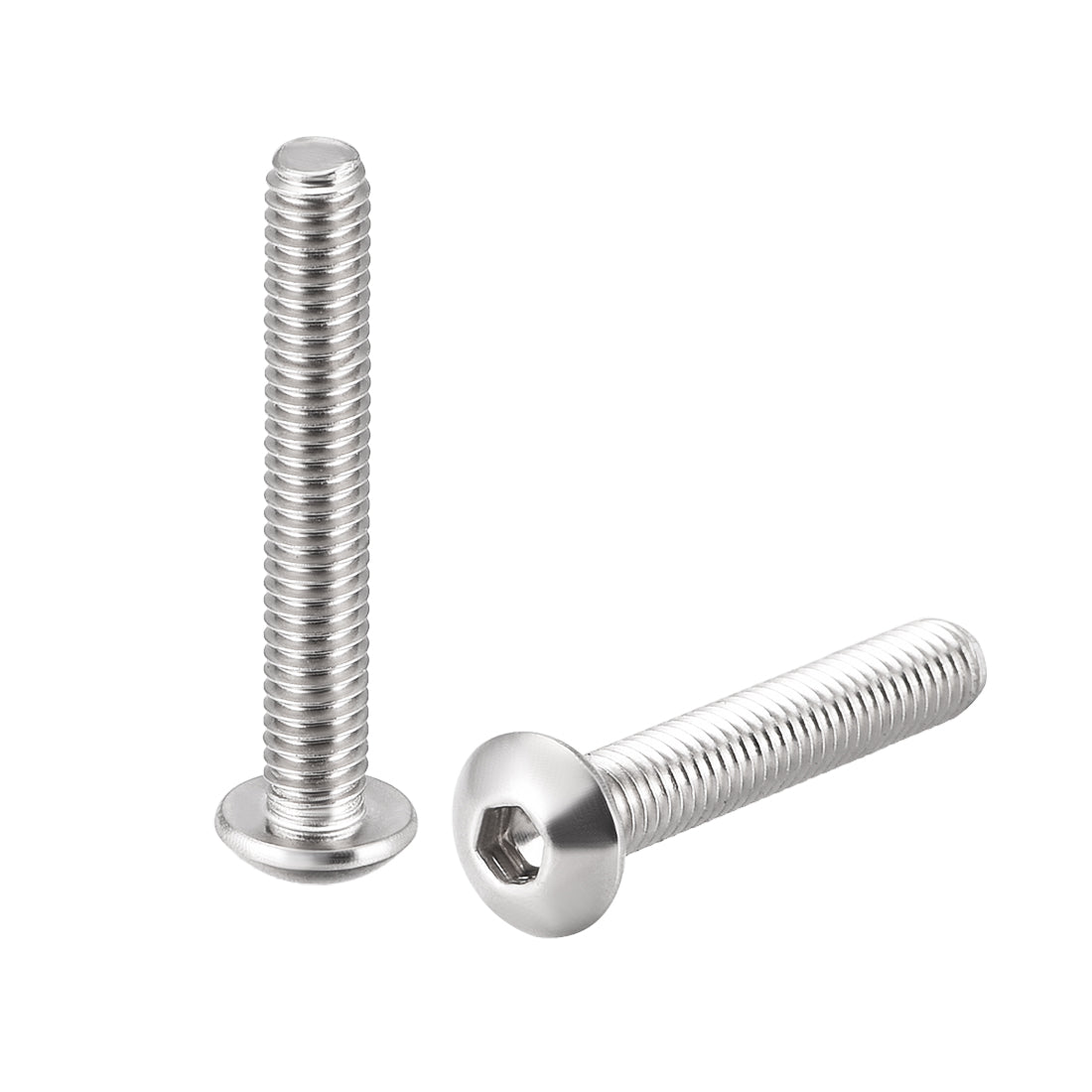 Uxcell M4x25mm Machine Screws Hex Socket Round Head Screw 304 Stainless Steel Fasteners Bolts ...