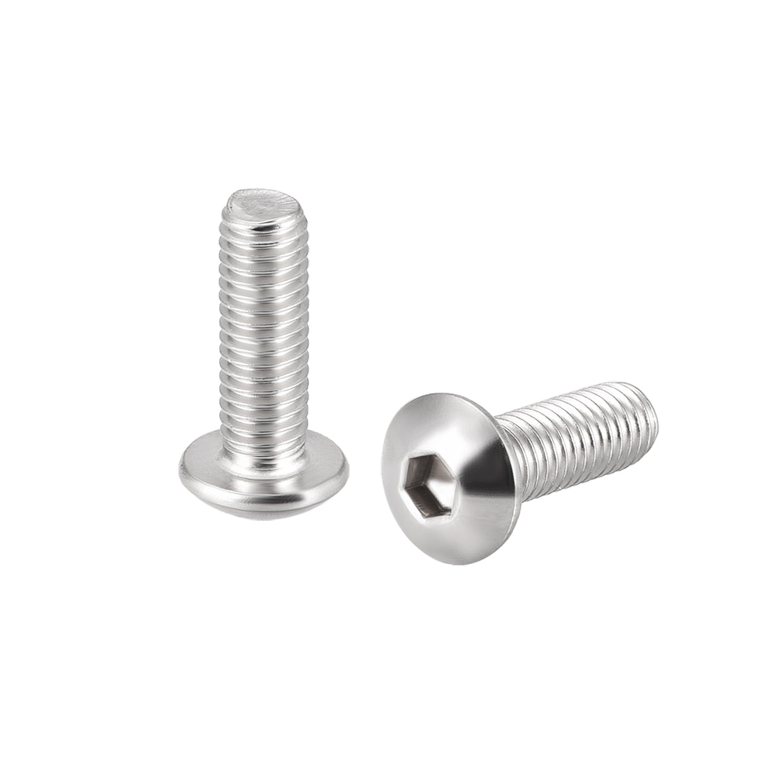 Uxcell M5x16mm Machine Screws Hex Socket Round Head Screw 304 Stainless ...