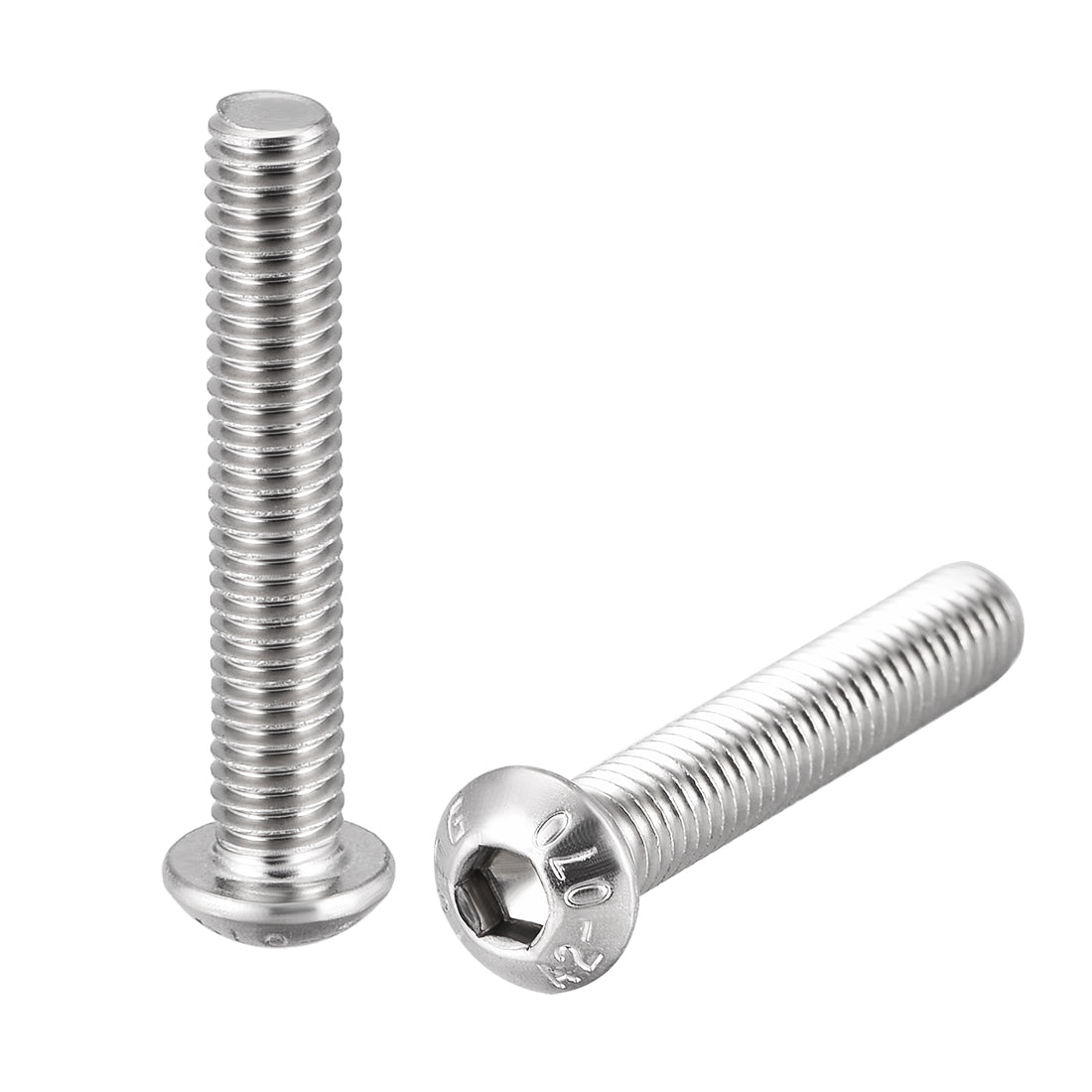 Uxcell M6x35mm Machine Screws Hex Socket Round Head Screw 304 Stainless ...