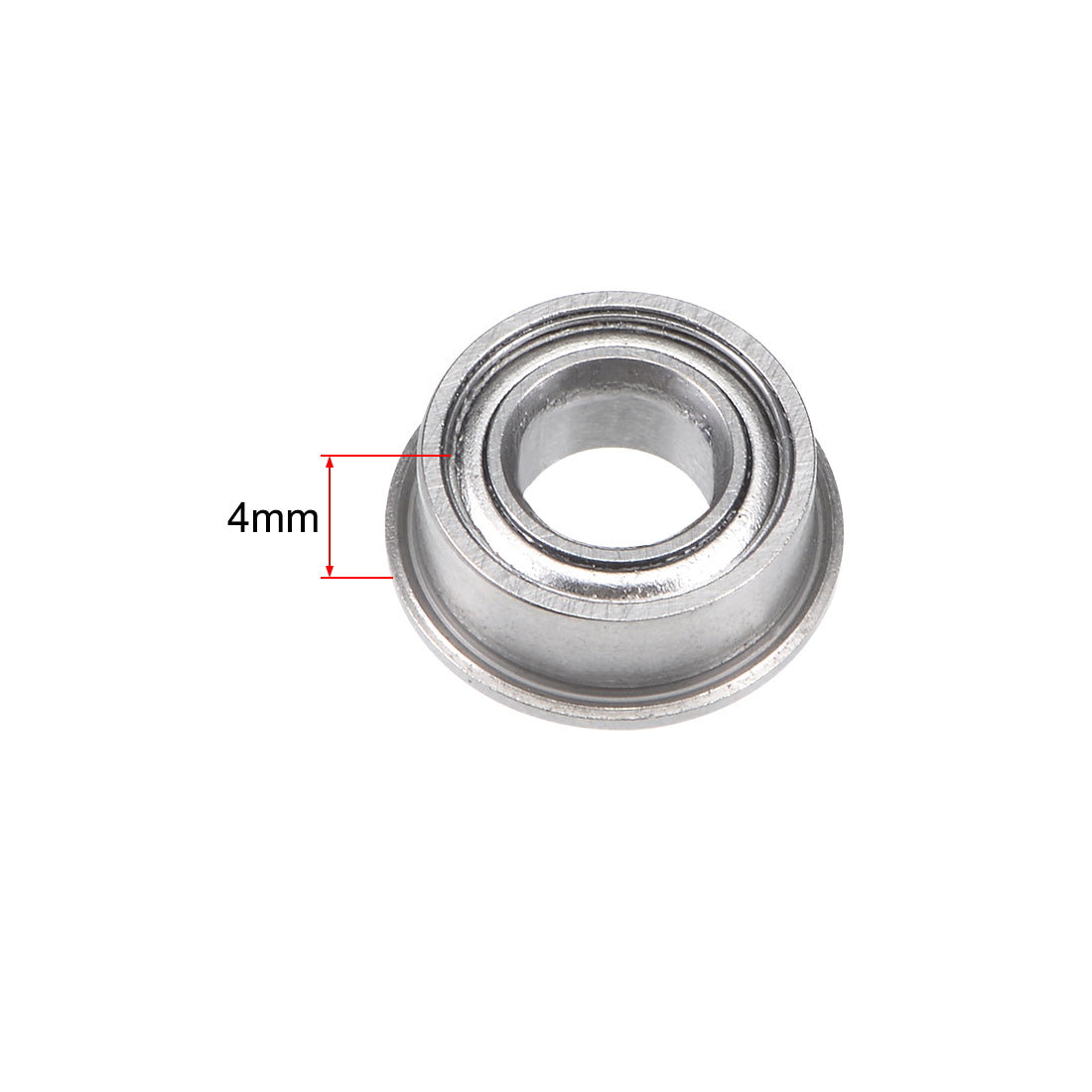 Uxcell MF126ZZ Flange Ball Bearing 6x12x4mm Shielded Chrome Steel ...