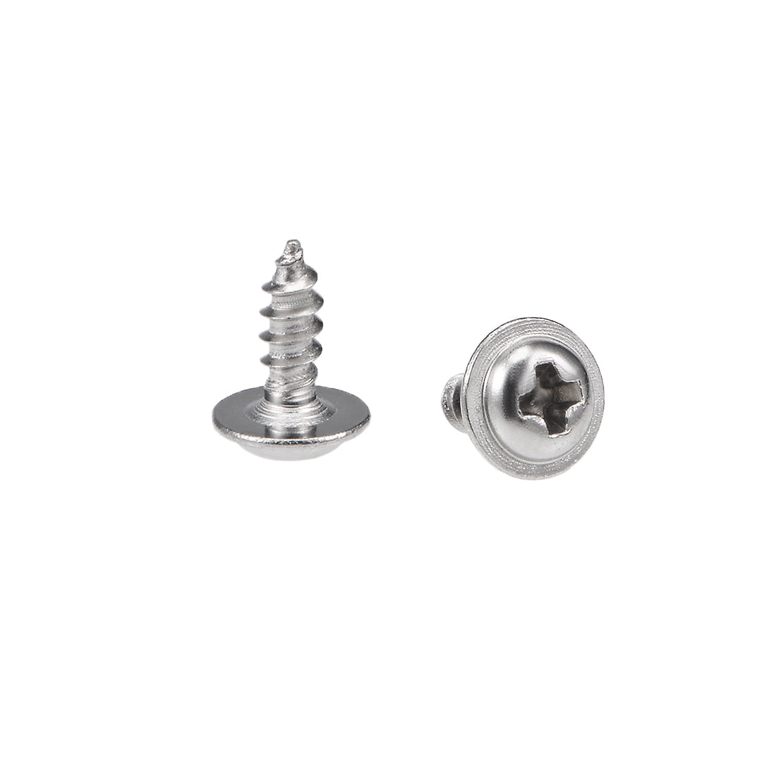 Uxcell 2x6mm Self Tapping Screws Phillips Pan Head With Washer Screw ...