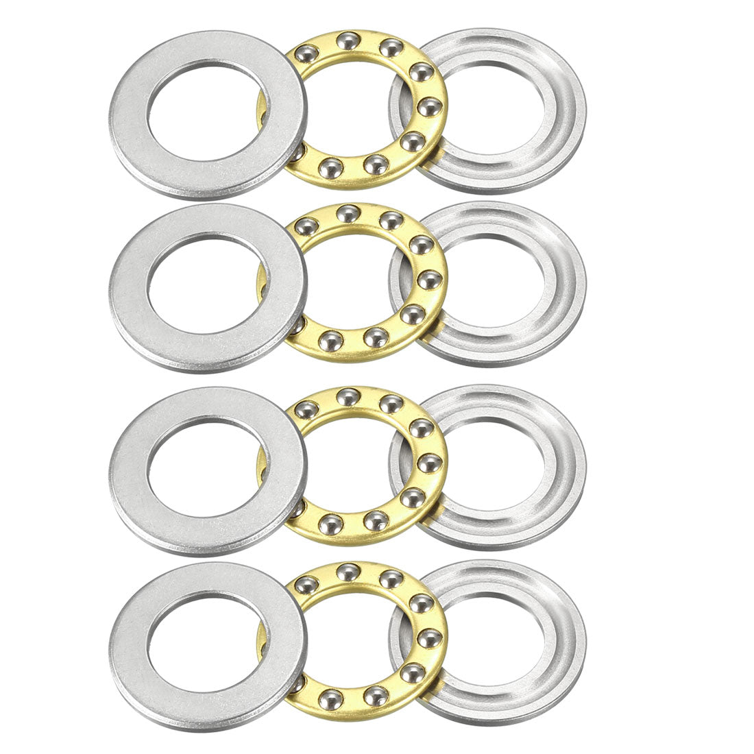 Uxcell F12-21M Miniature Thrust Ball Bearings 12x21x5mm Chrome Steel ...