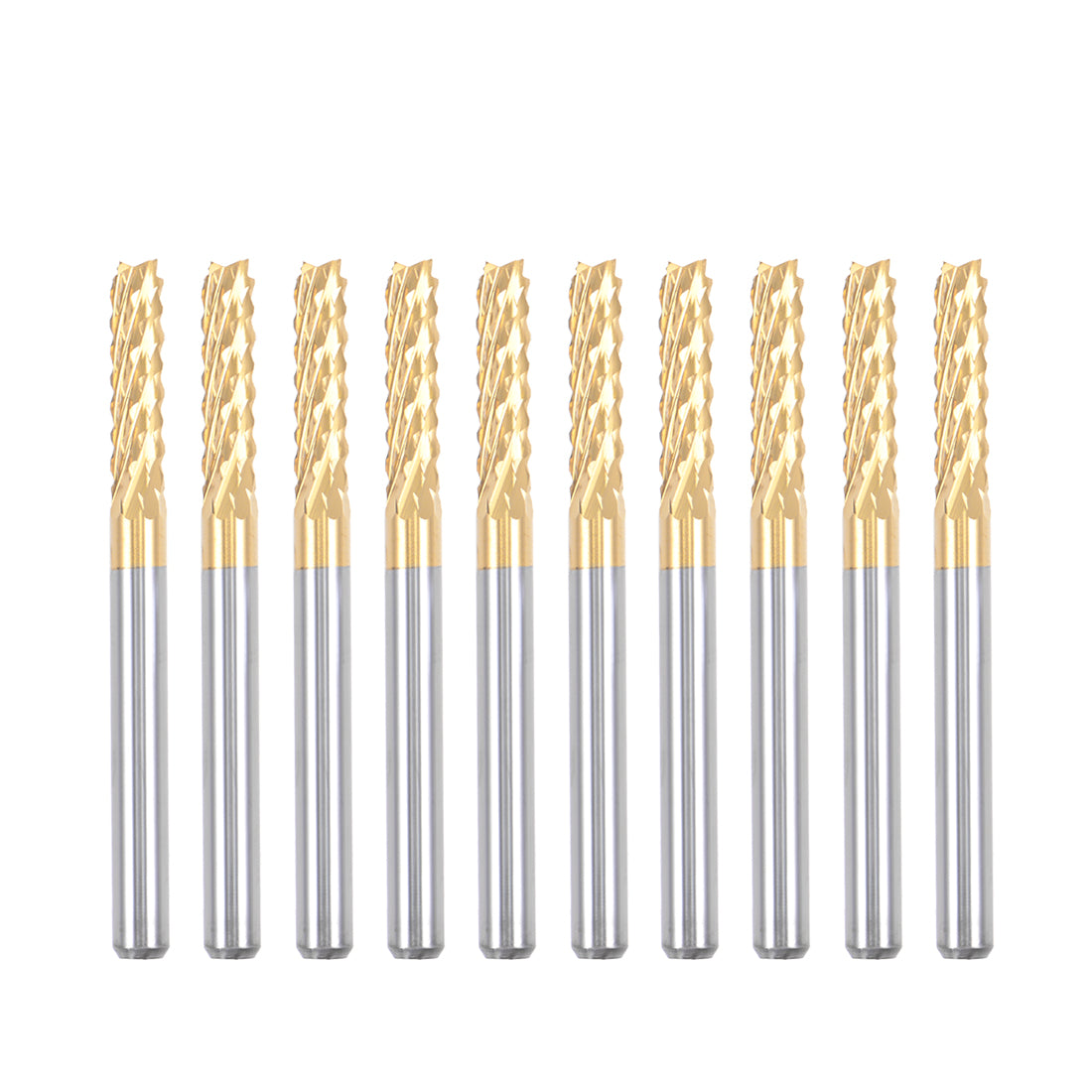 Uxcell Titanium Coat Carbide End Mill Engraving Milling Cutter CNC ...