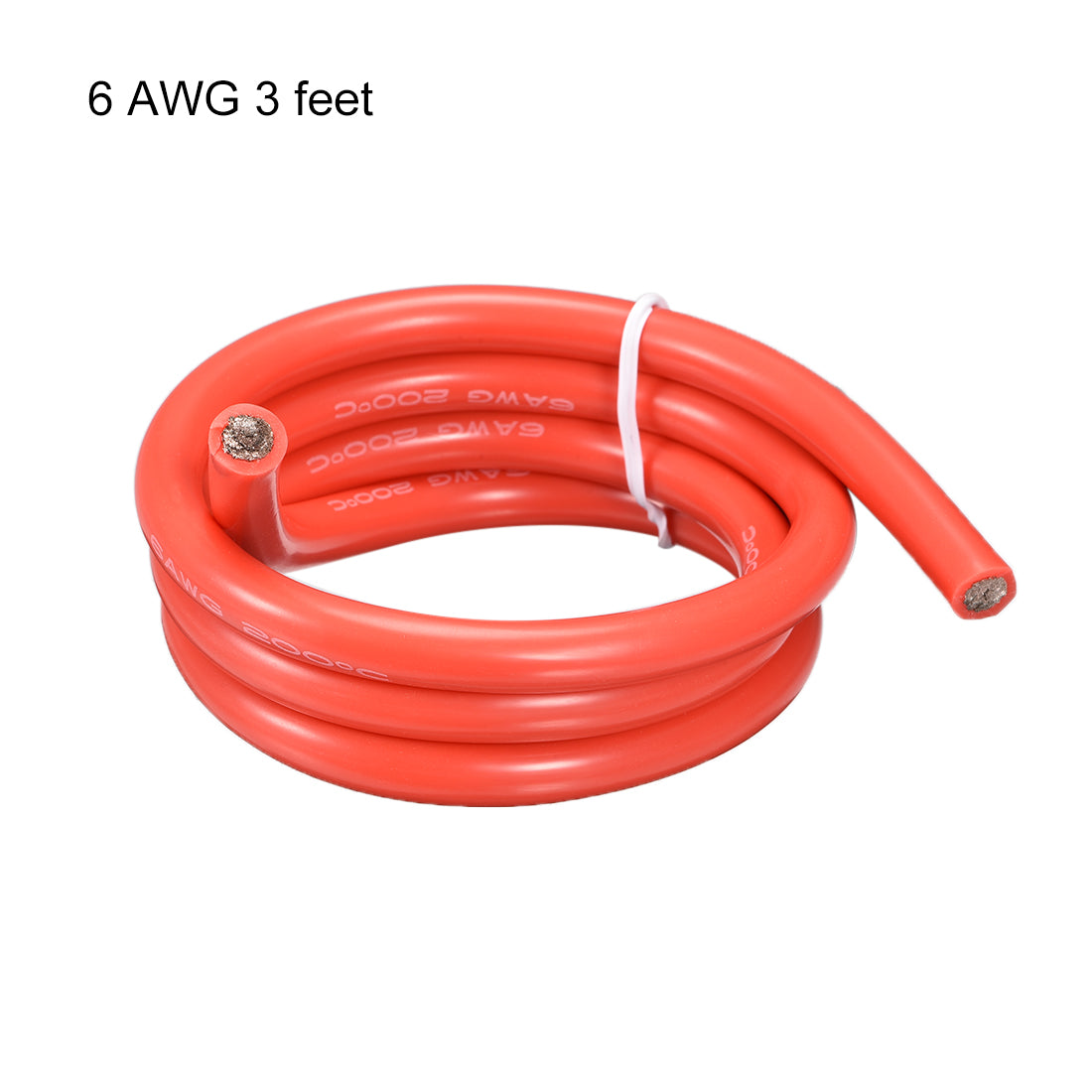 Uxcell Silicone Wire 6 AWG Electric Wire Strands of Tinned Copper Wire ...