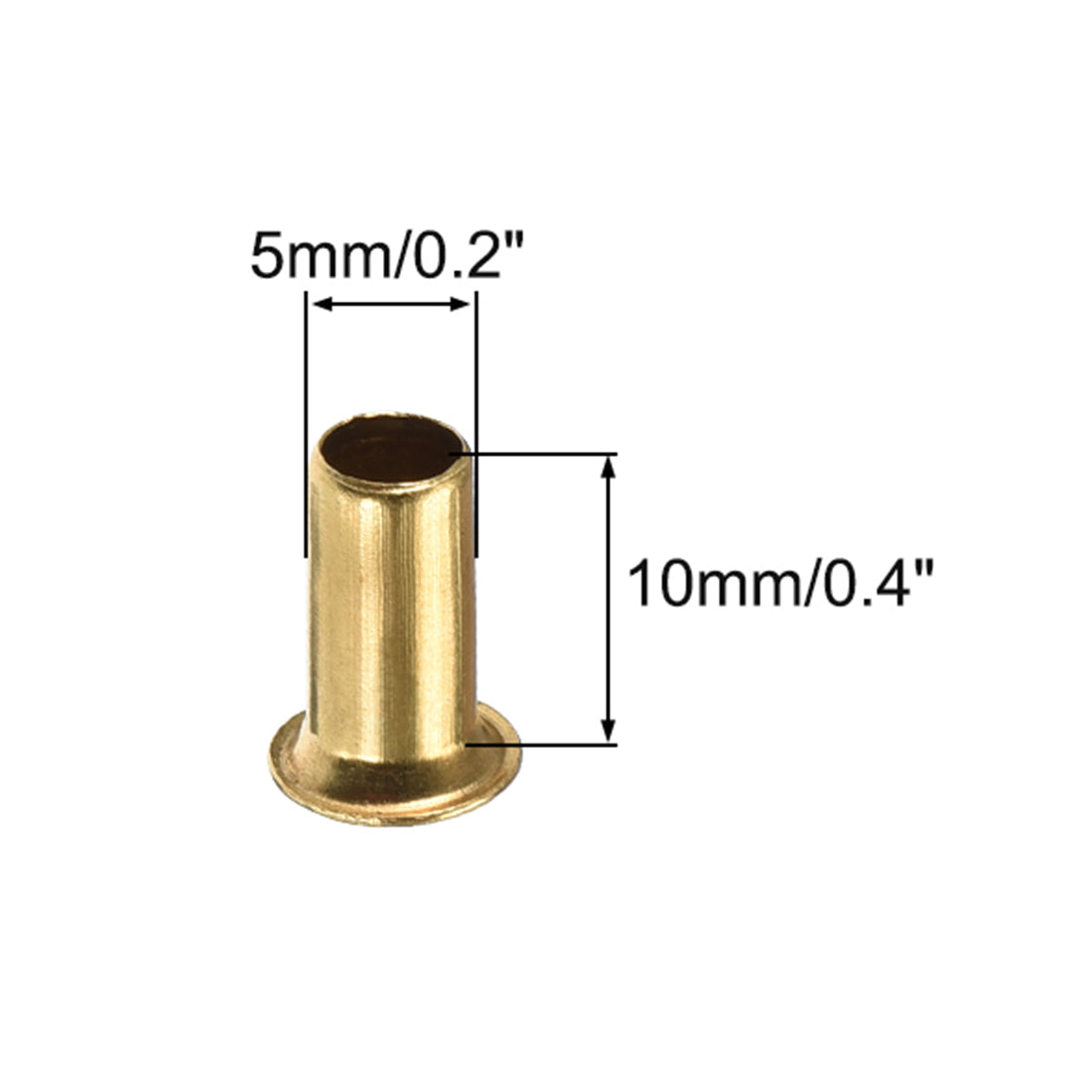 Uxcell Hollow Rivet,5mm x 10mm Through Hole Copper Hollow Rivets ...