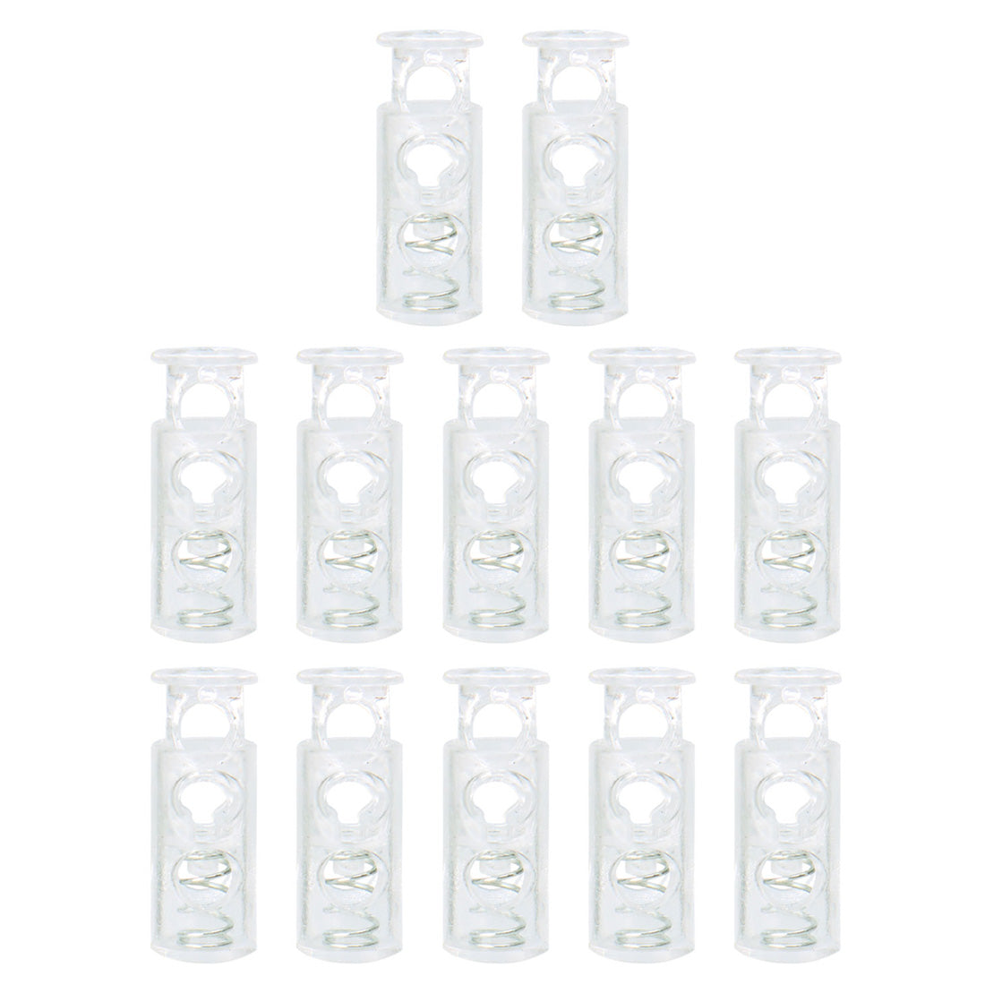 Uxcell 12pcs Plastic Spring Cord Locks Double Hole End Stoppers ...
