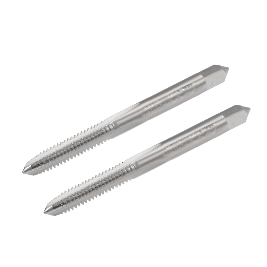 Uxcell Machine Tap 12-24 UNC Thread 2B Class 3 Flutes High Speed Steel ...