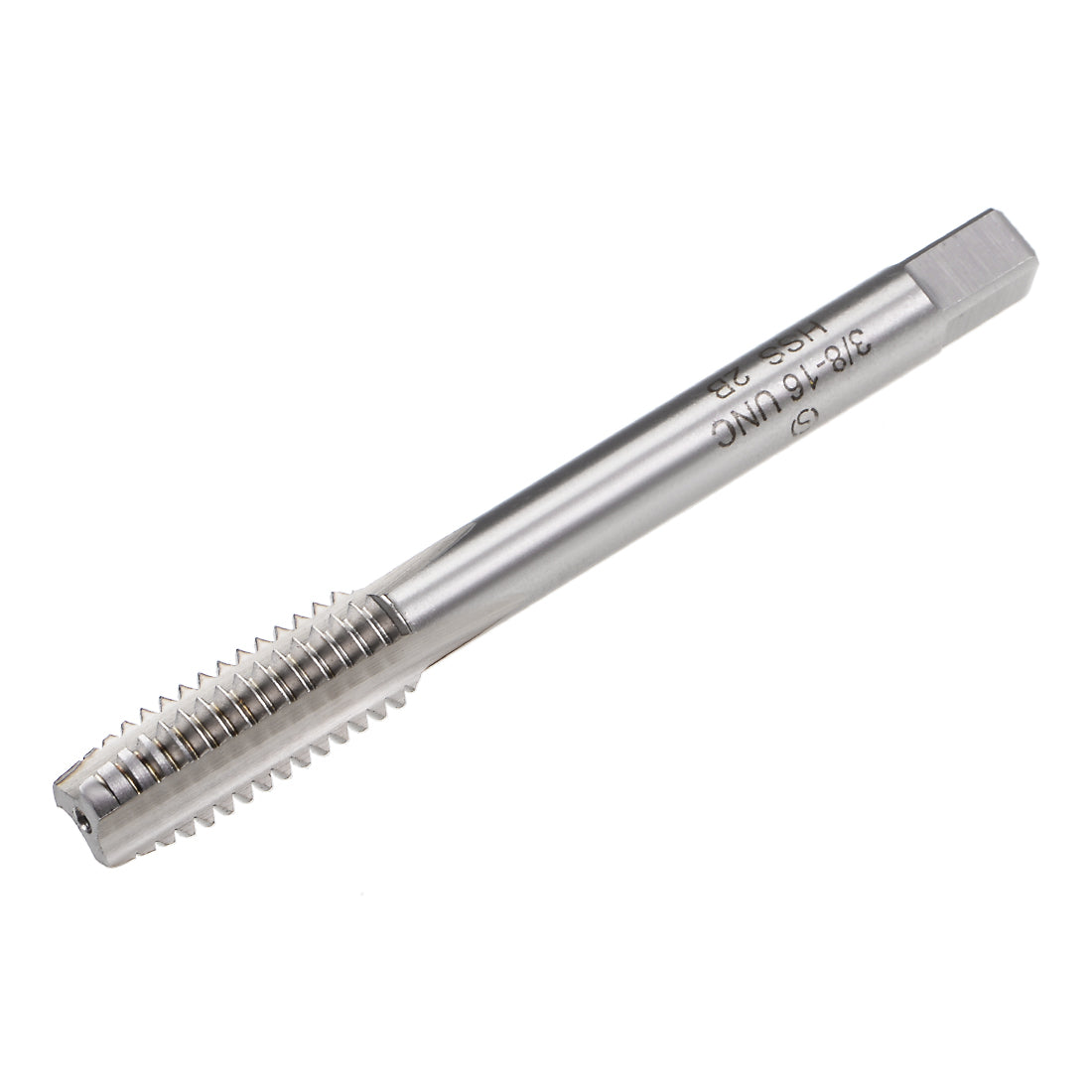 Uxcell Machine Tap 3/8-16 UNC Thread 2B Class 3 Flutes High Speed Steel ...