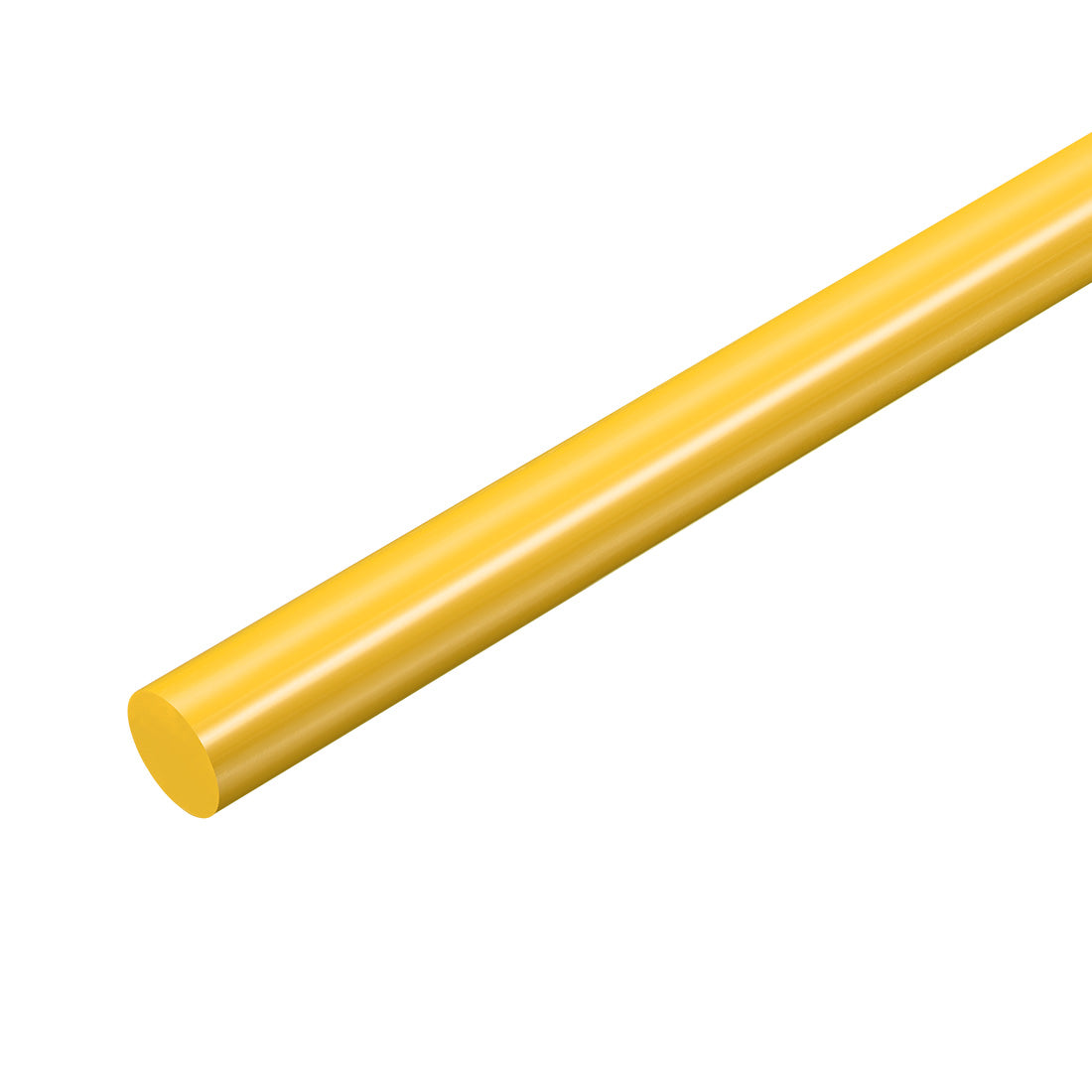 Uxcell Plastic Round Rod,12mm Dia 50cm Yellow Engineering Plastic Round ...
