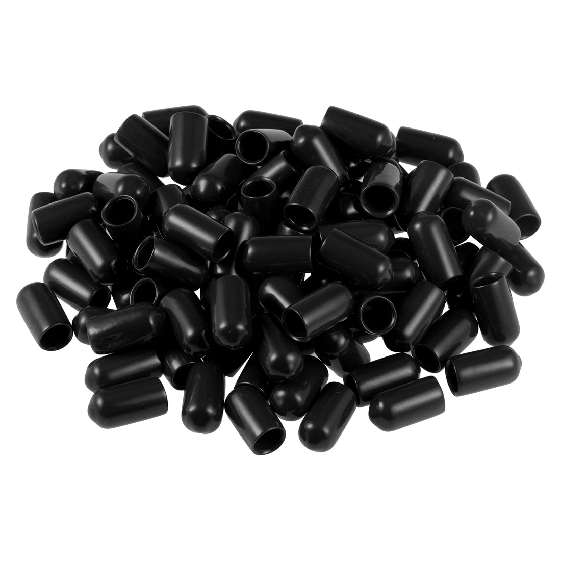 Uxcell Screw Thread Protectors, 6.5mm ID End Cap Cover Black 15mm ...