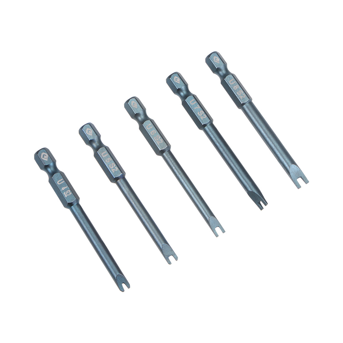 Uxcell U-Shaped Bits Set 5pcs 1/4 Inch Hex Shank Magnetic U4 U5 U6 U7 ...