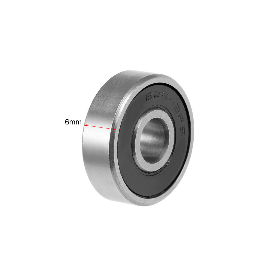 Uxcell 626-2RS Ball Bearing 6mmx19mmx6mm Double Sealed ABEC-1 Bearings ...