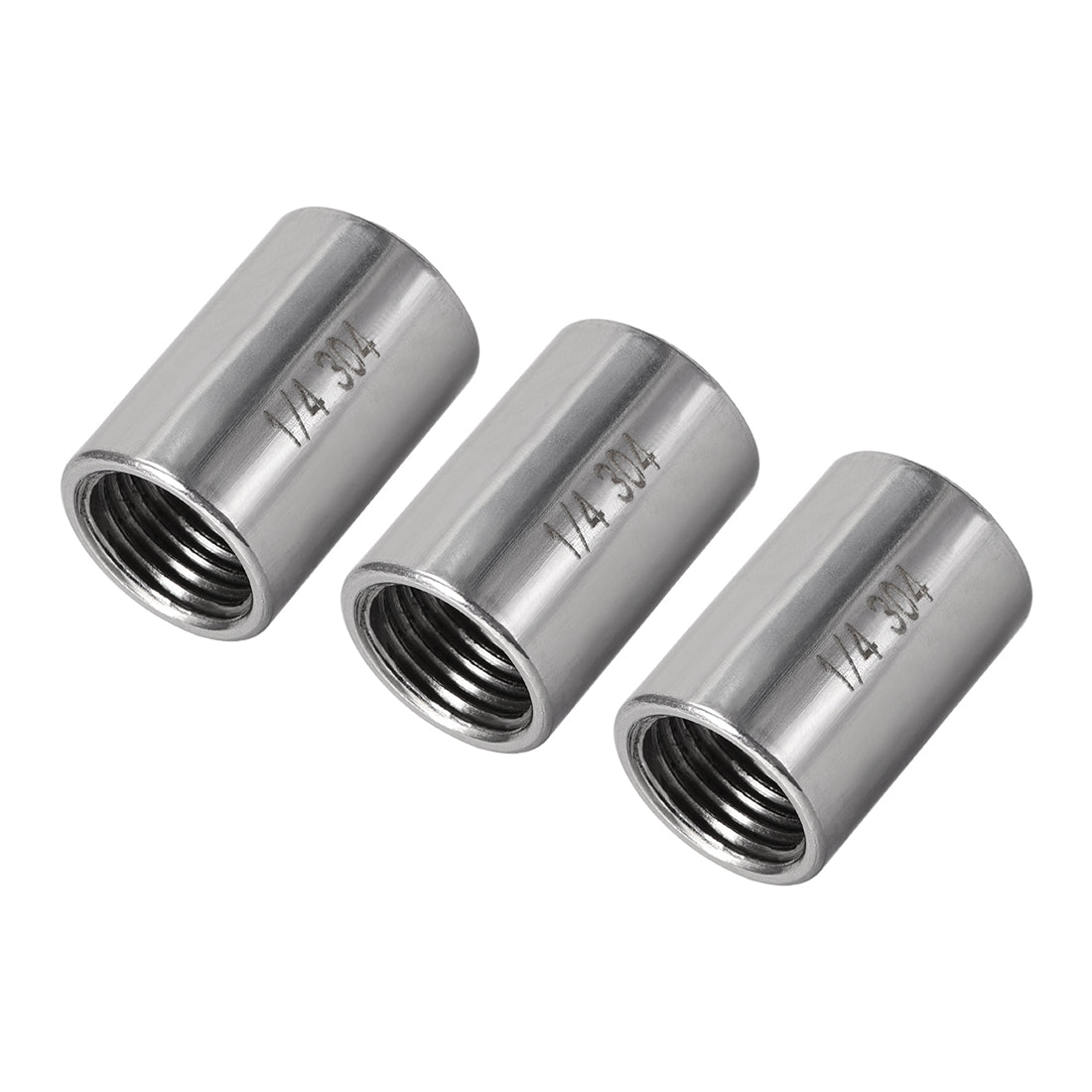 Uxcell Stainless Steel 304 Cast Pipe Fittings Coupling Fitting 1/4 x 1/ ...