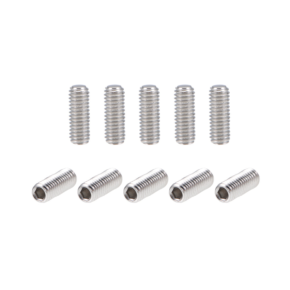 Uxcell 50Pcs M3x8mm Internal Hex Socket Set Grub Screws Flat Point 304 ...