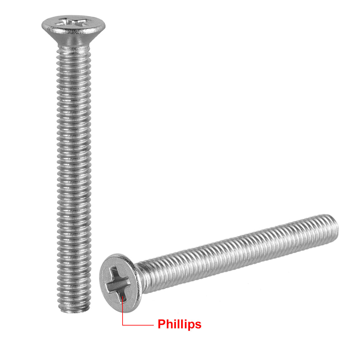 Uxcell M3x30mm Flat Head Machine Screws, Phillips Cross Screw, 304 Stainless Steel, Fasteners ...