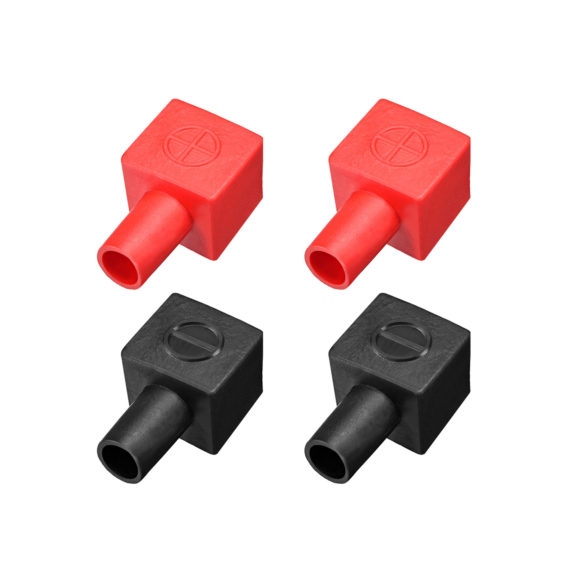 Uxcell Battery Terminal Insulating Rubber Protector Covers Square for ...