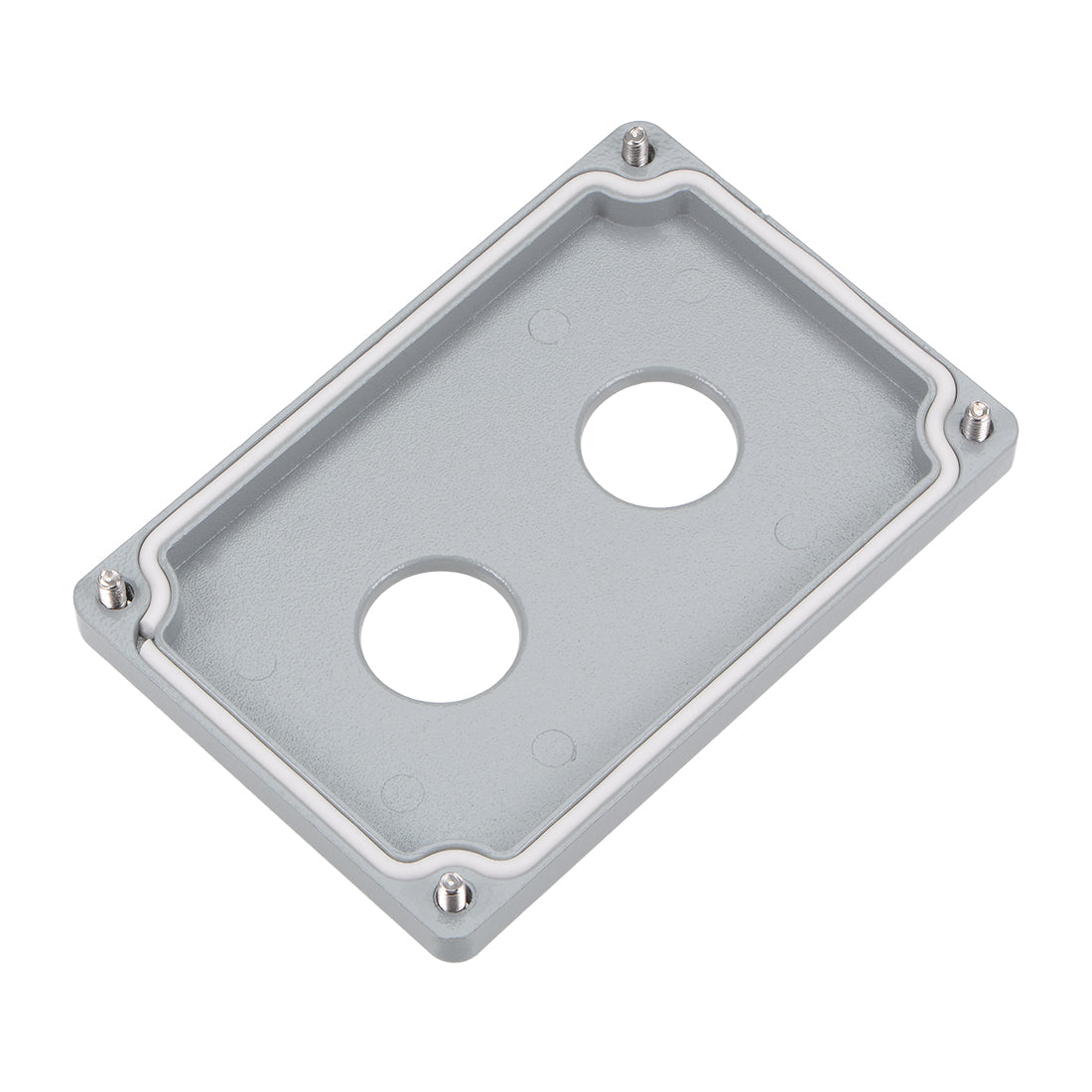 Uxcell Push Button Switch Control Station Box 22mm 2 Button Hole Gray ...