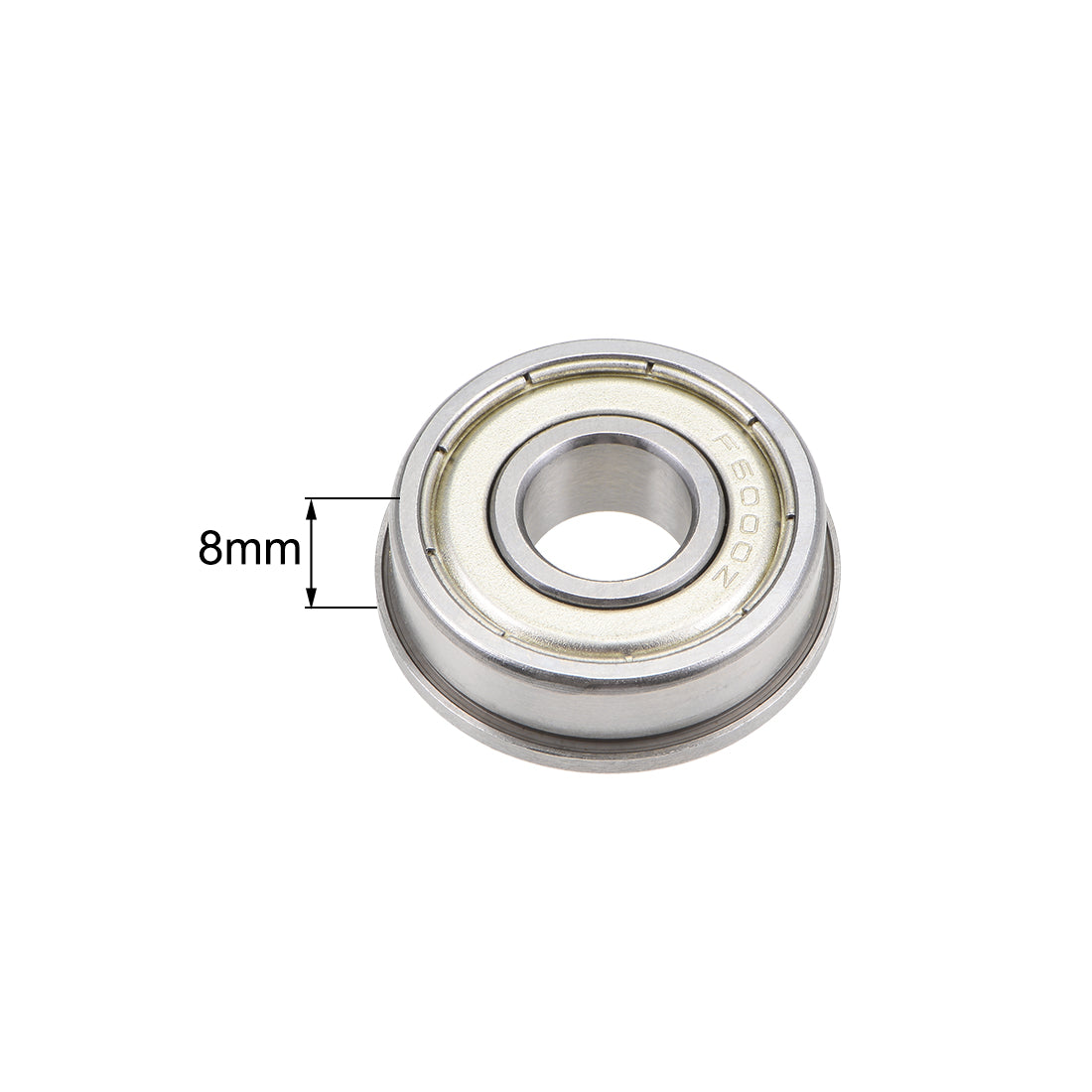 Uxcell F698ZZ Flange Ball Bearing 8x19x6mm Shielded Chrome Bearings ...