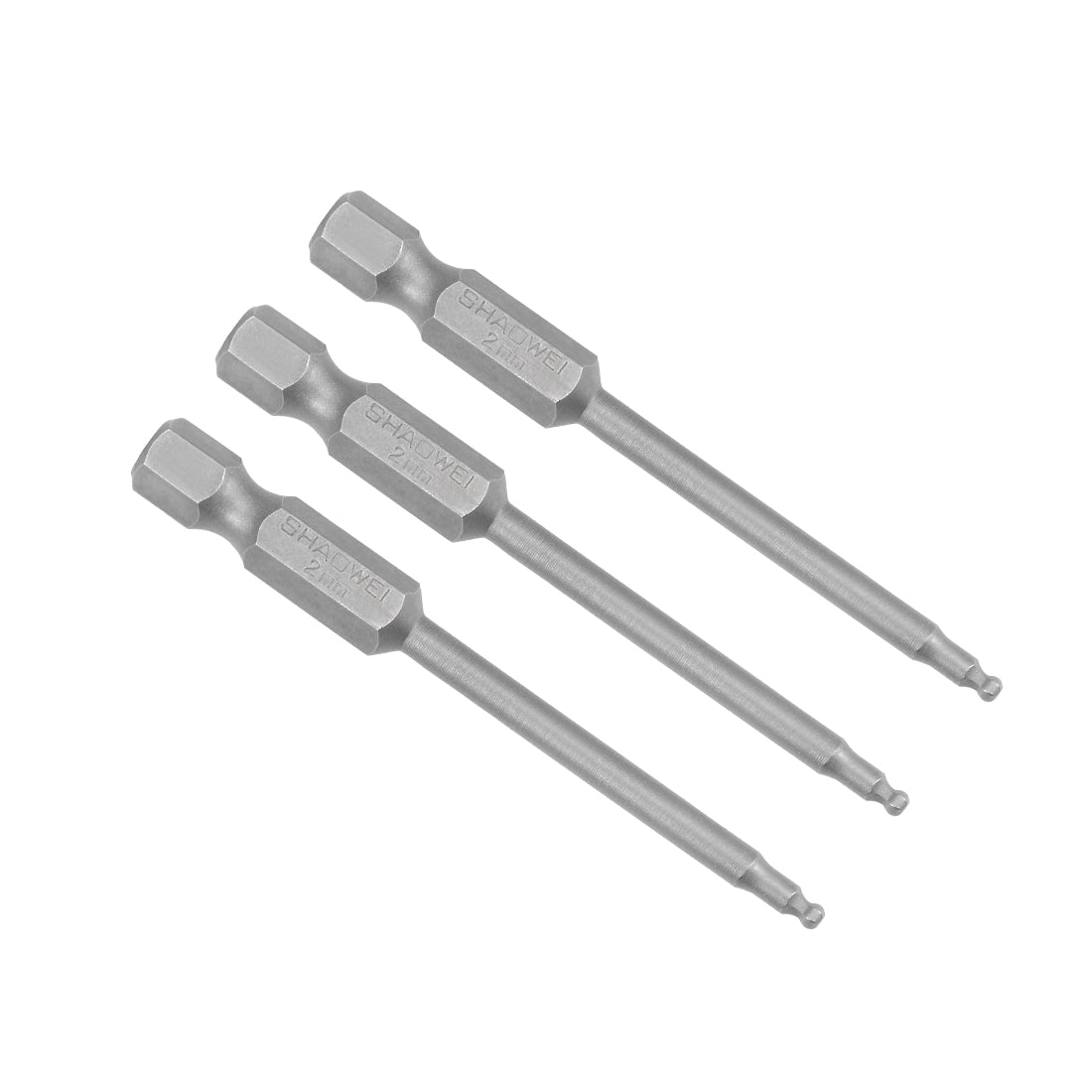 Uxcell Ball End Screwdriver Bits, S2 Magnetic Drill Bits with Hex Shank ...