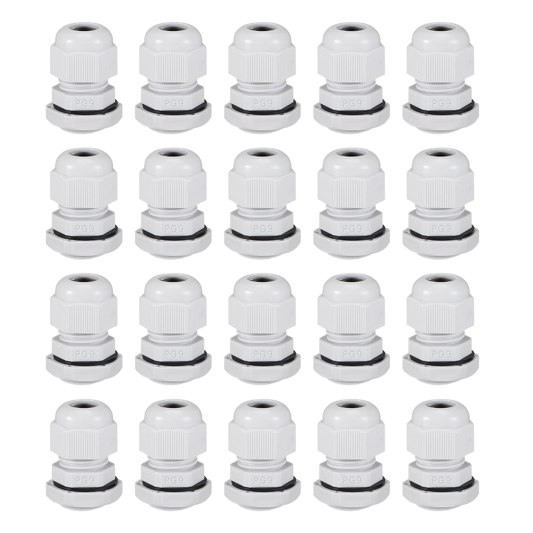 Uxcell PG9 Cable Gland 2mm-6mm Wire Hole Waterproof Nylon Joint ...