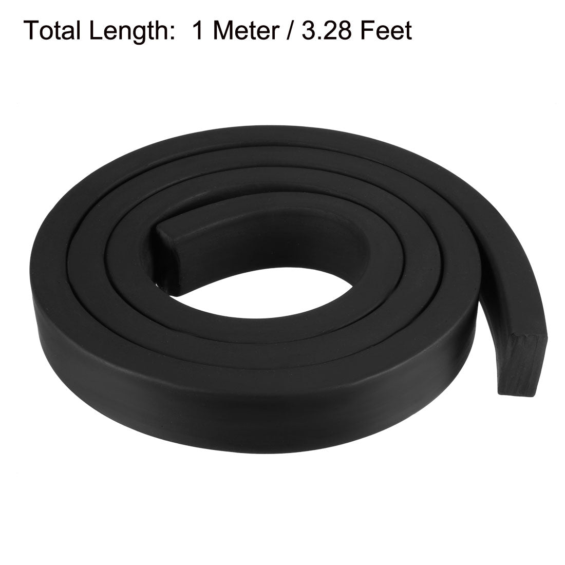 Uxcell Solid Rectangle Rubber Seal Strip 20mm Wide 10mm Thick, 1 Meter ...