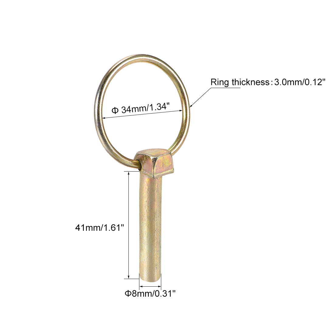 Uxcell Linch Pin with Ring 8mmx41mm Assortment Kit for Boat Trailer ...