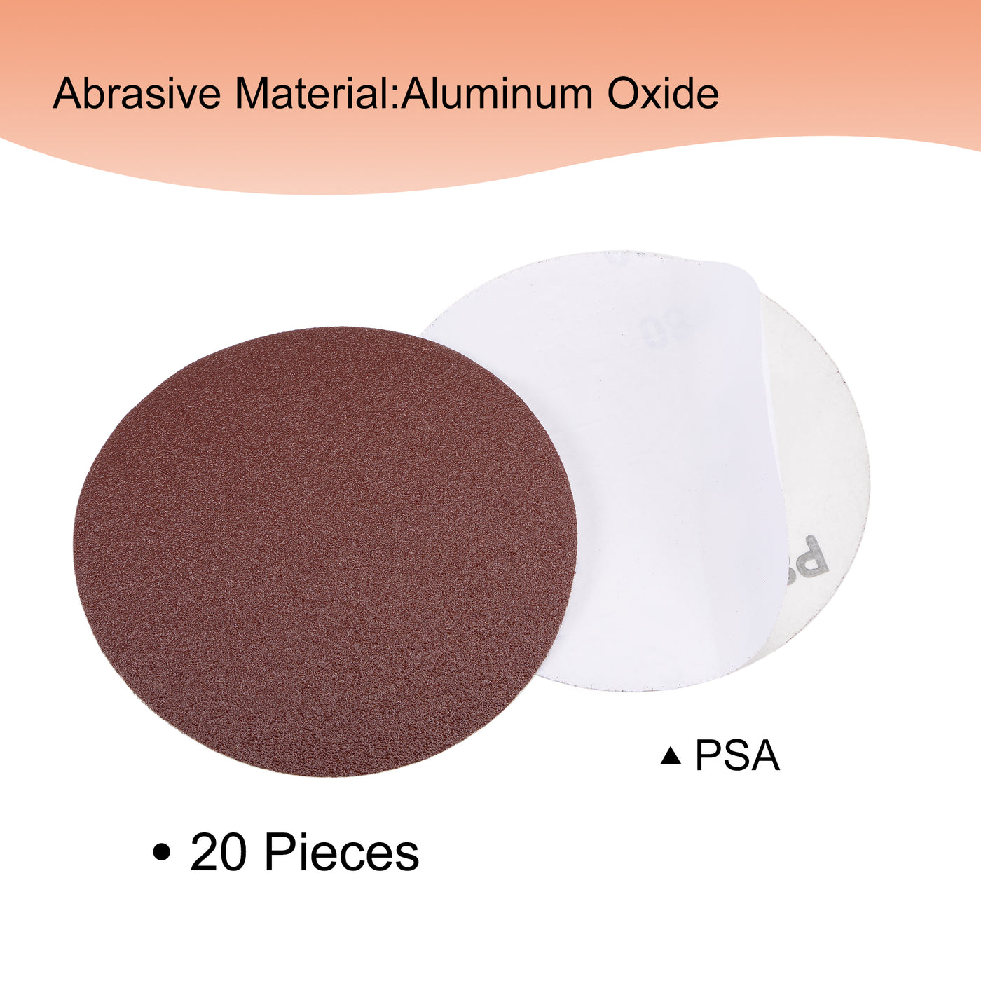 5-inch PSA Sanding Disc Aluminum Oxide Adhesive Sandpaper | Harfington