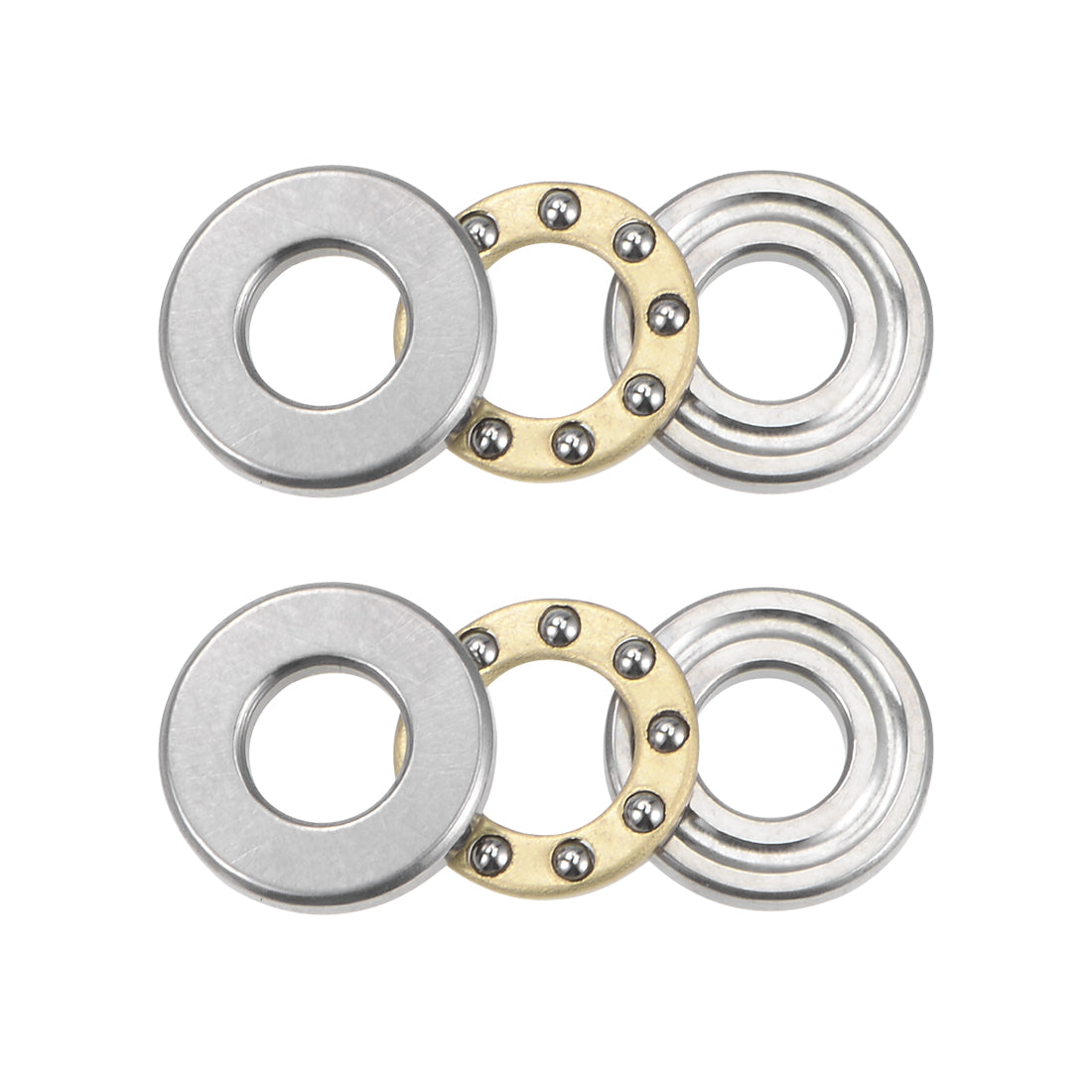 Uxcell F5-11M Miniature Thrust Ball Bearing 5x11x4.5mm Chrome Steel ...