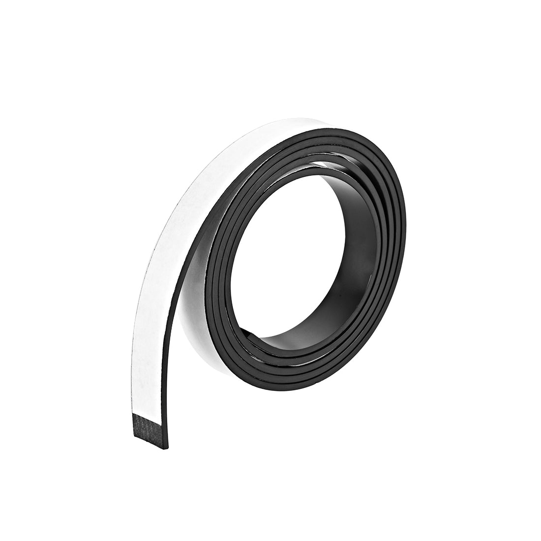 Uxcell Adhesive Black Magnetic Strip with White Cover 15/32Inch x 3.3 ...