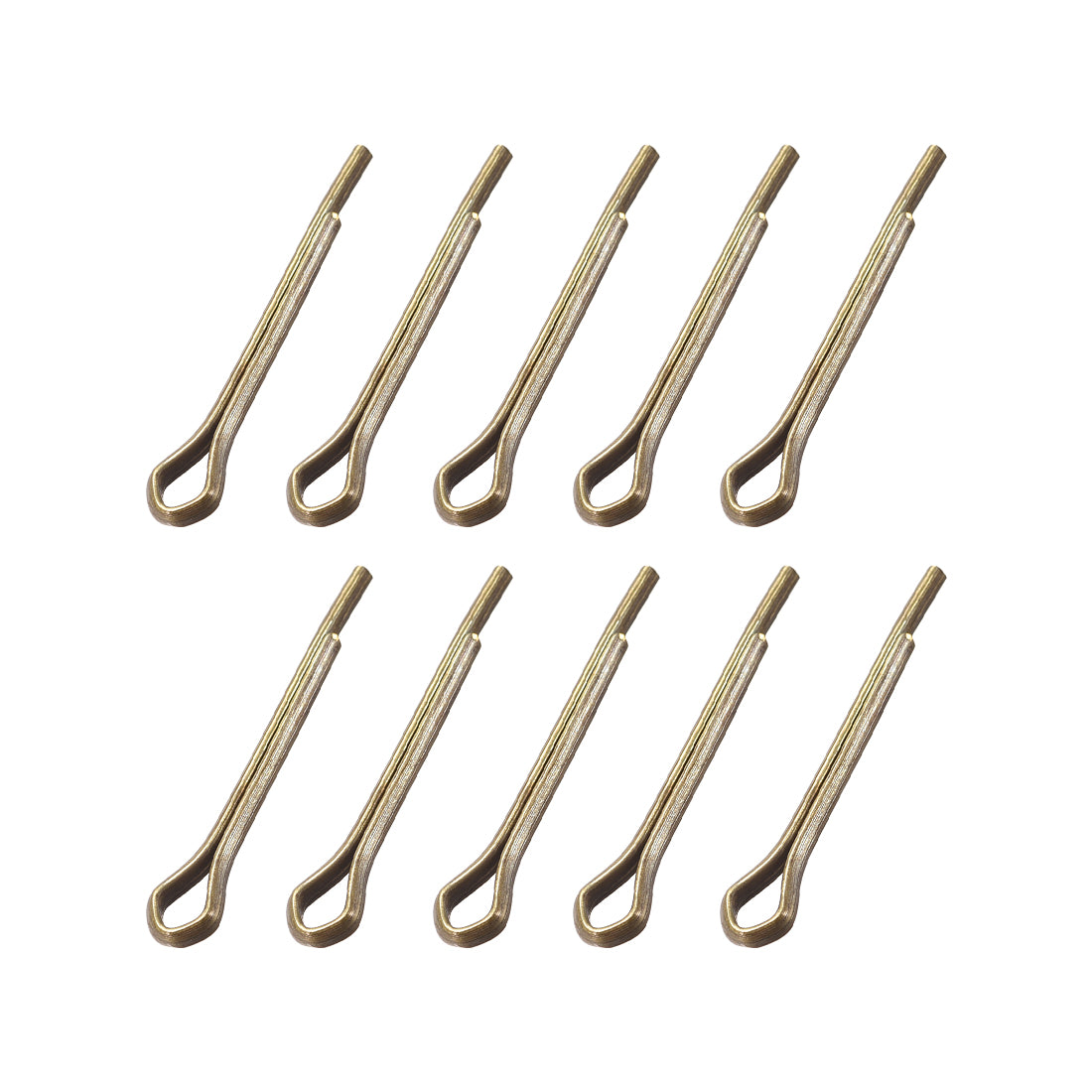 Uxcell Split Cotter Pin - 2mm x 16mm Solid Brass 2-Prongs Gold Tone ...