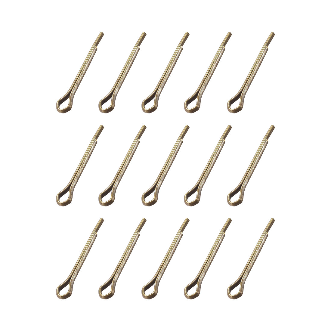 Uxcell Split Cotter Pin - 2mm x 16mm Solid Brass 2-Prongs Gold Tone ...