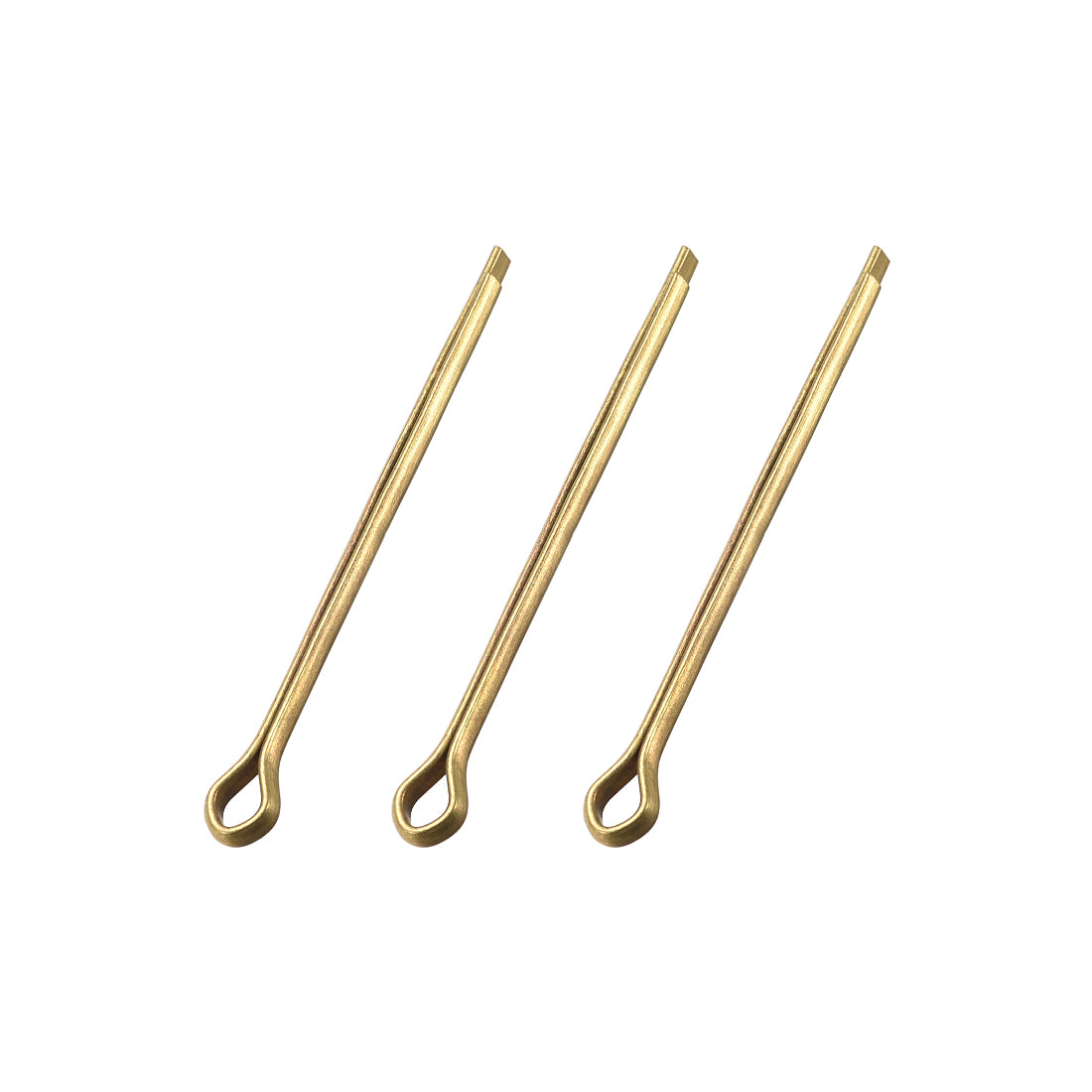 Uxcell Split Cotter Pin - 3mm x 50mm Solid Brass 2-Prongs Gold Tone ...