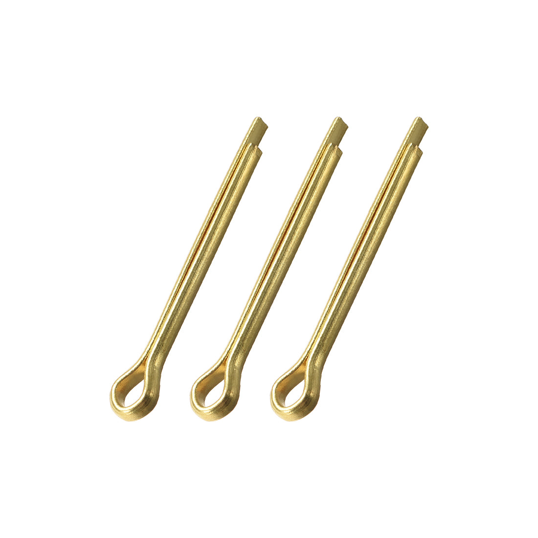 Uxcell Split Cotter Pin - 4mm x 40mm Solid Brass 2-Prongs Gold Tone ...