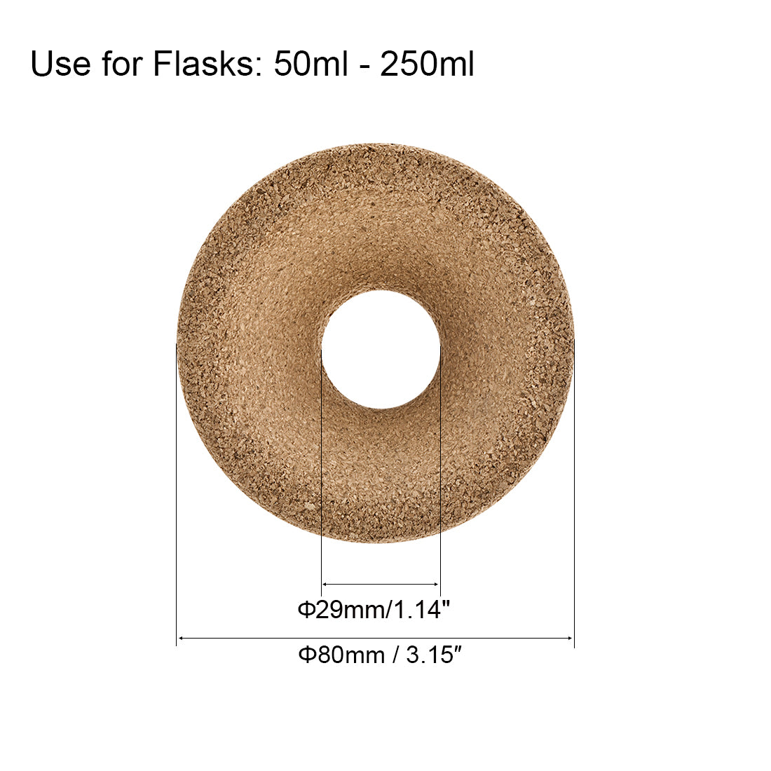 Uxcell Lab Flask Support Cork Stand 80mm Diameter Round Bottom Holder ...