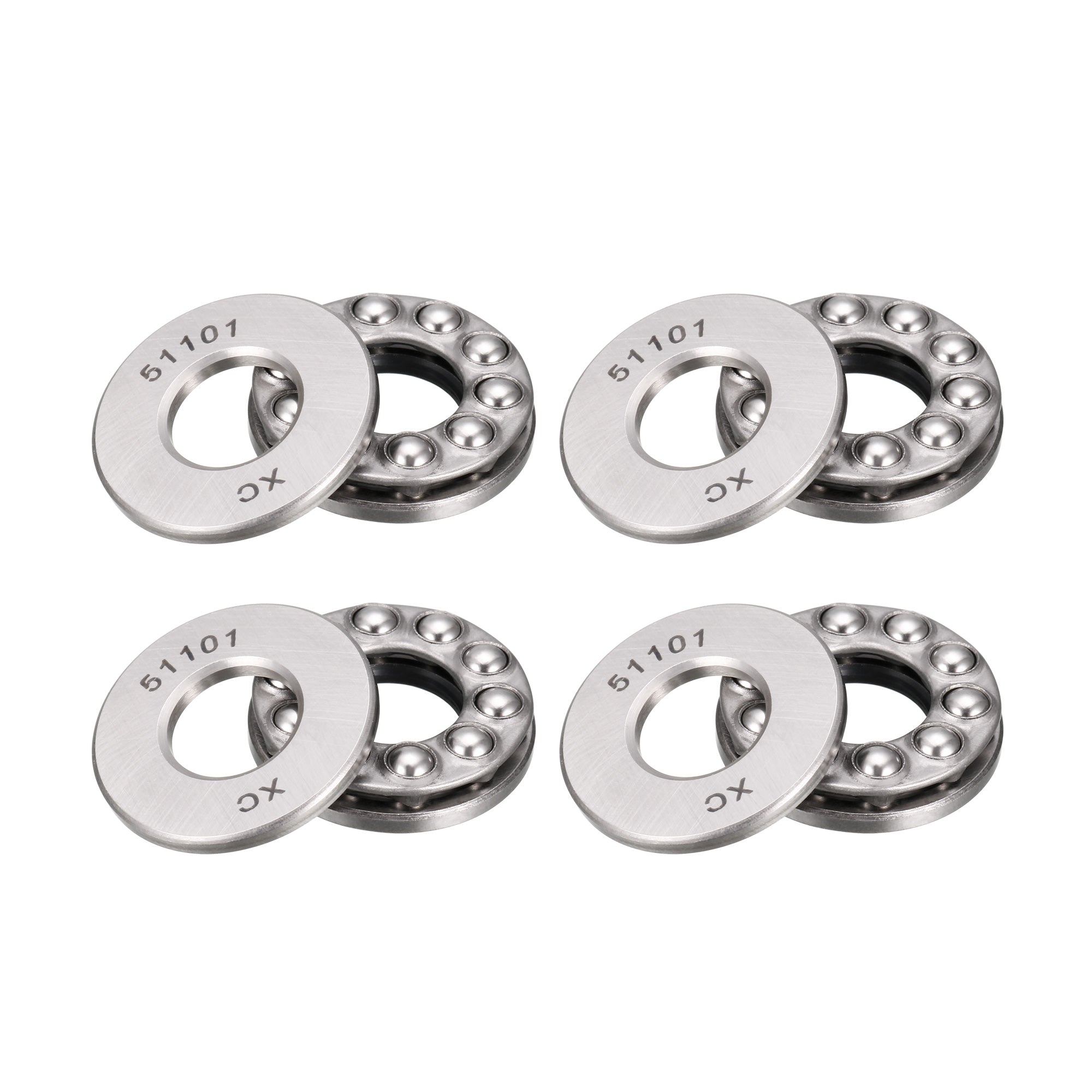 Uxcell 51101 Miniature Thrust Ball Bearing 12x26x9mm Chrome Steel with ...