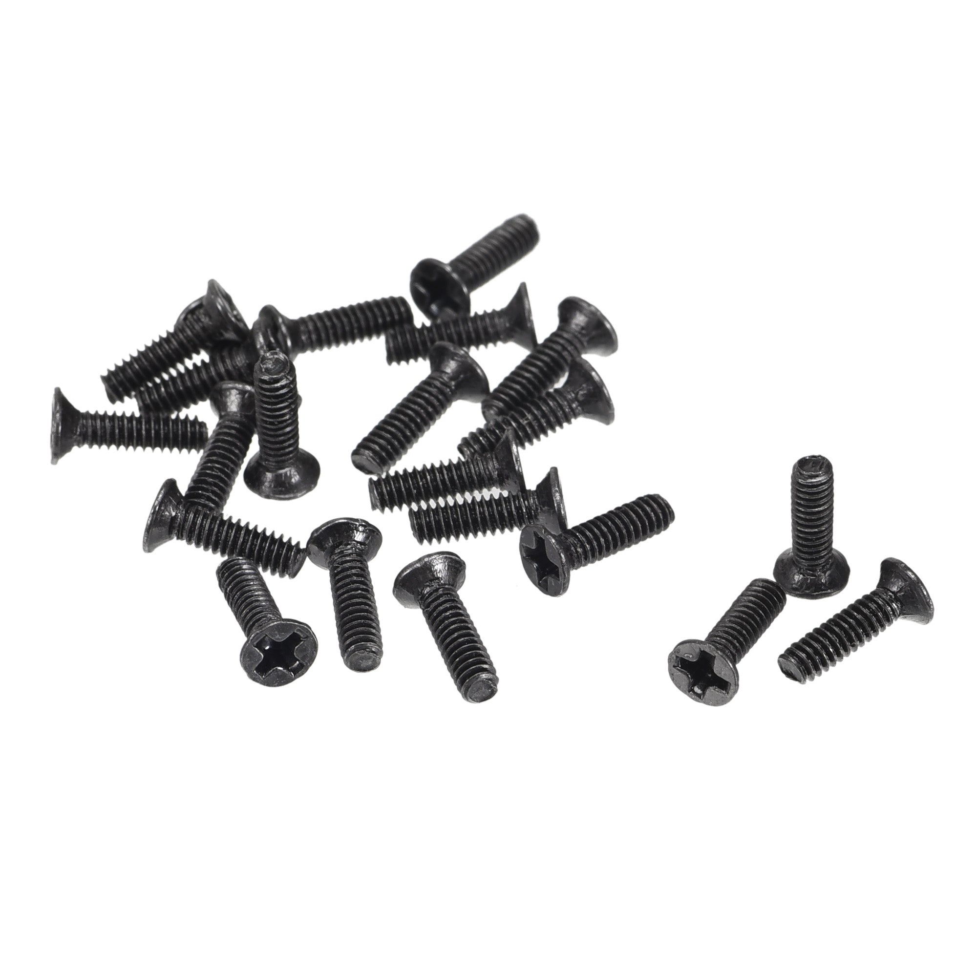 Uxcell M2 x 7mm Phillips Flat Head Screws Carbon Steel Machine Screws ...