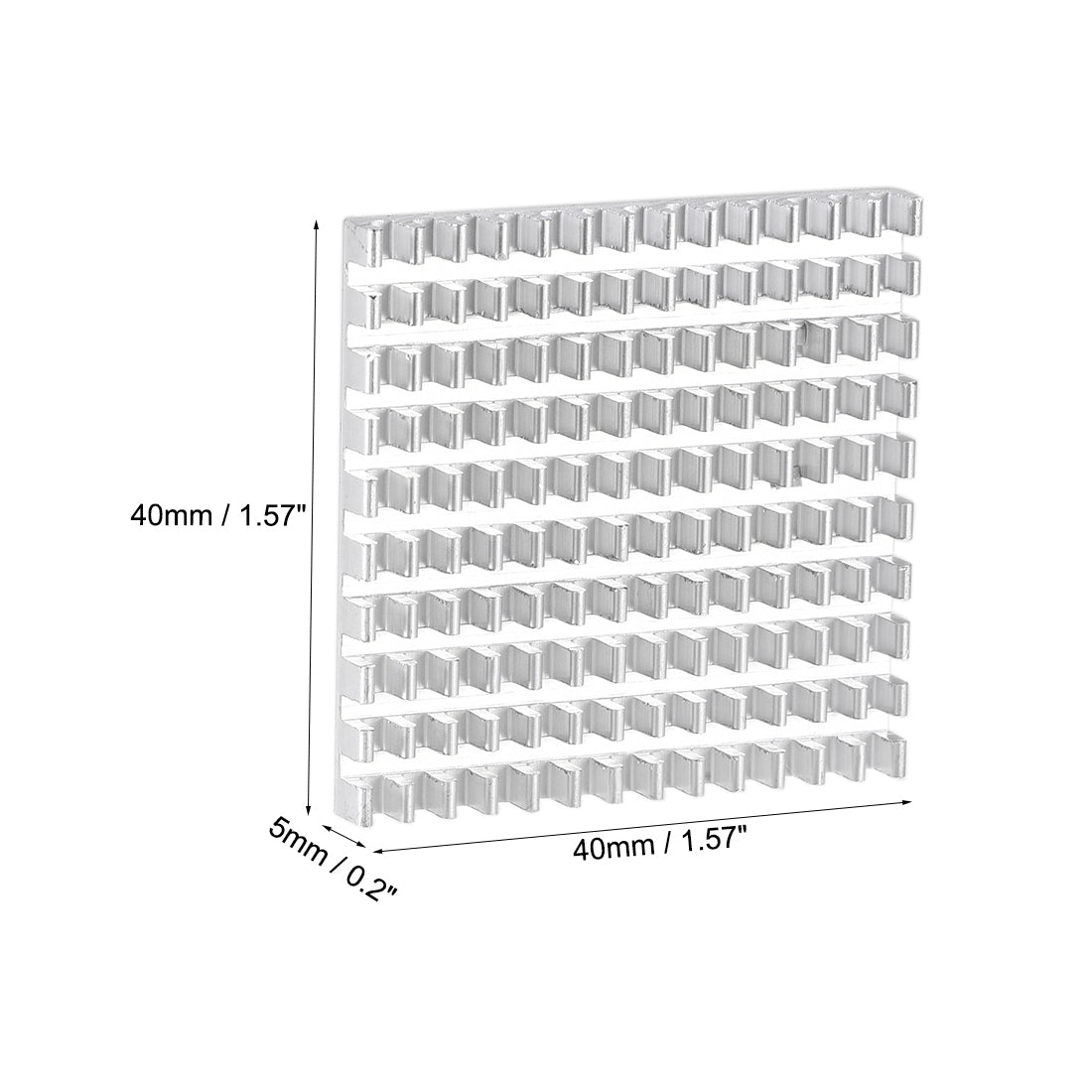 Uxcell Electronic Radiators Heatsink for MOS GPU IC Chip Silver 40 x 40 ...