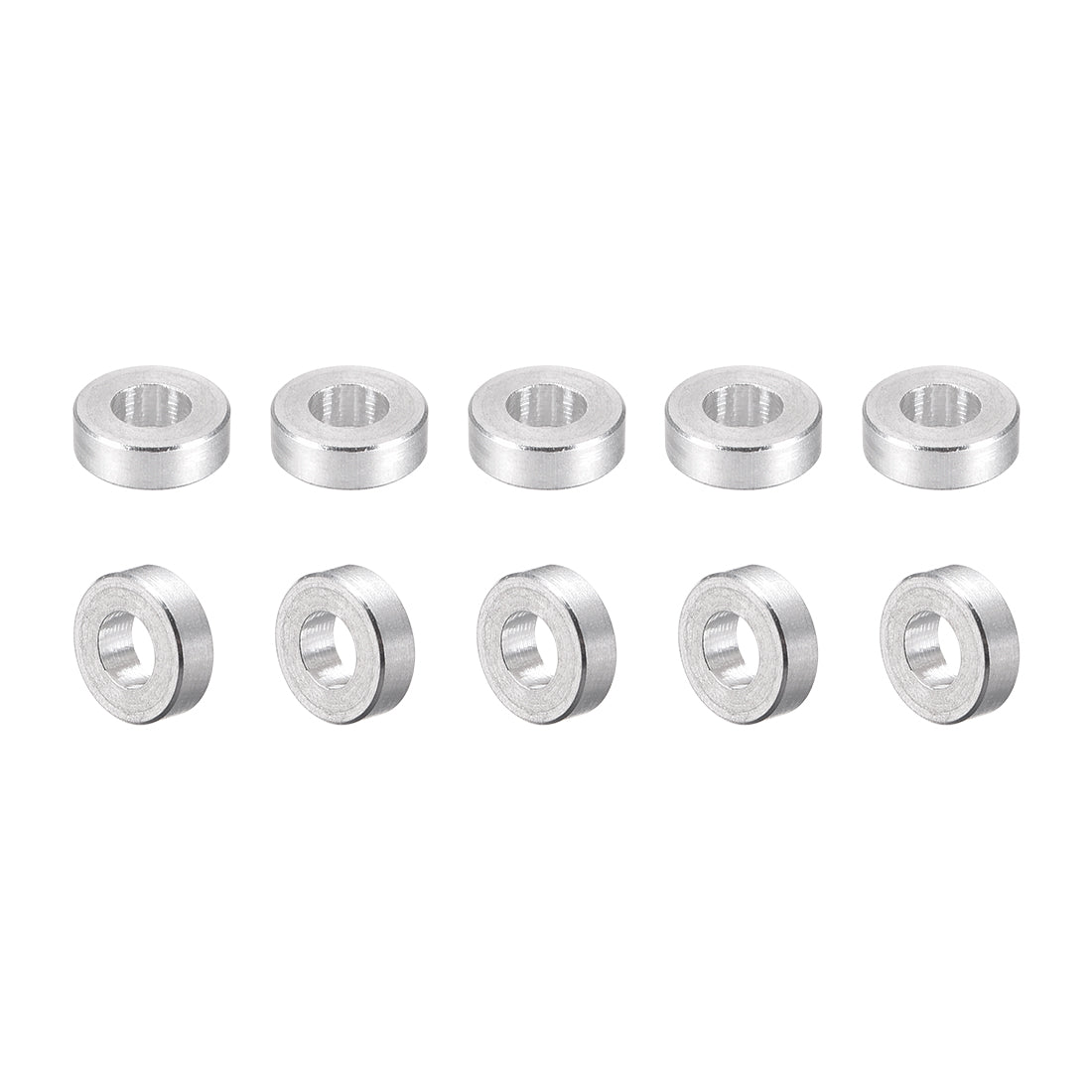 Uxcell 10 Pcs Round Aluminum Standoff Column Spacer 3.1x6x2mm(IDxODxH ...