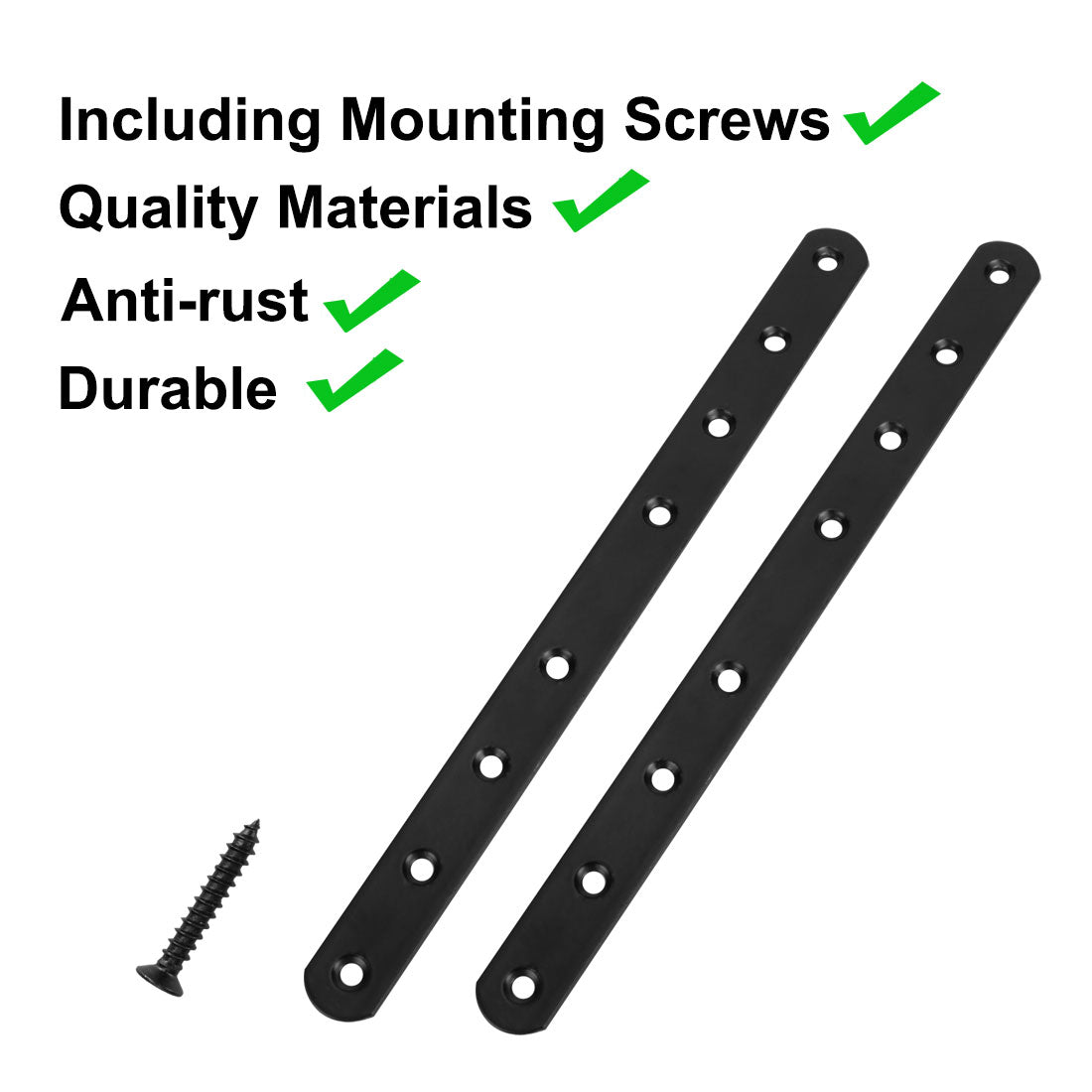 Uxcell 4 Pcs Straight Bracket 248x20mm Stainless Steel Fastener Brace ...