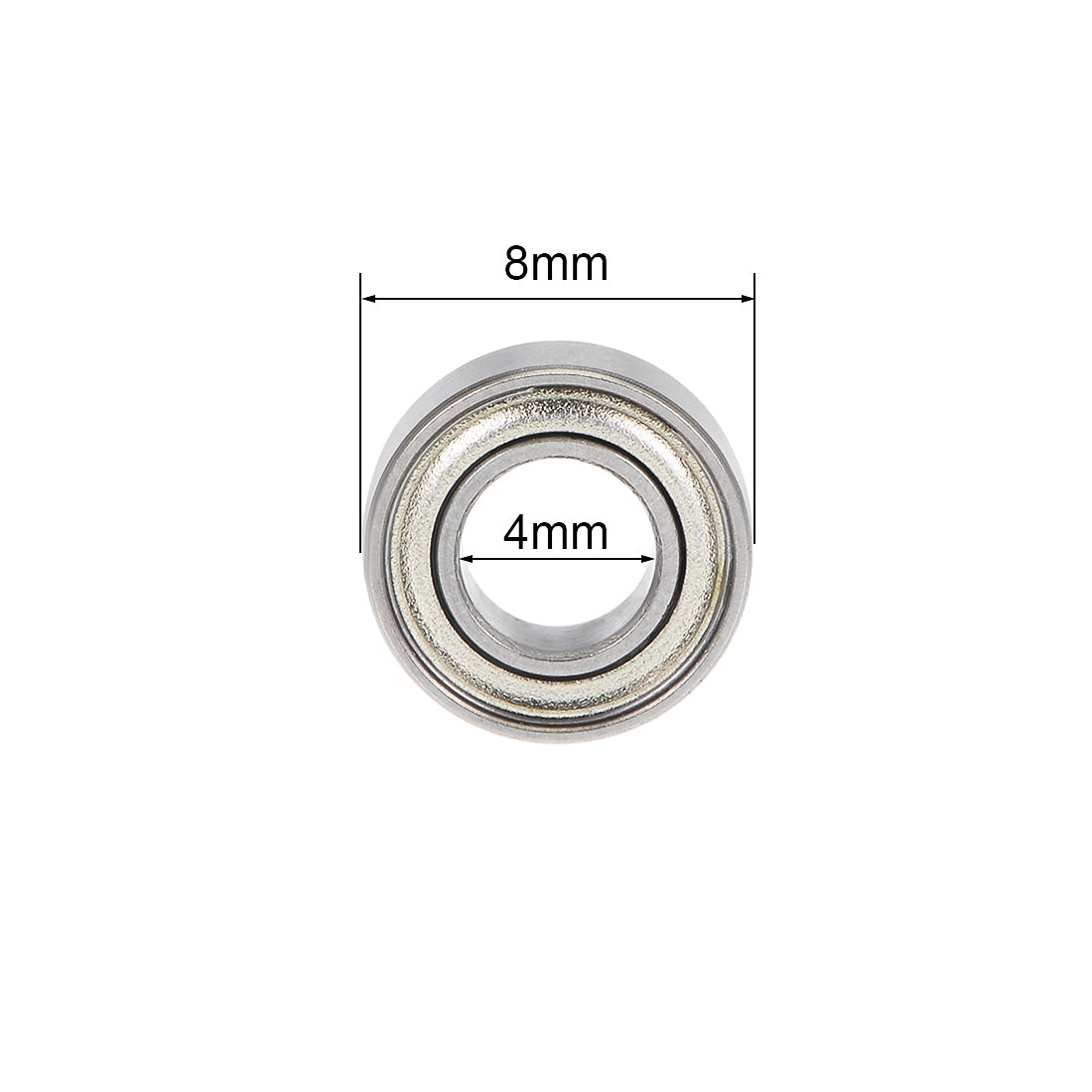 Uxcell MR84ZZ Deep Groove Ball Bearings 4x8x3mm Double Shielded Chrome ...