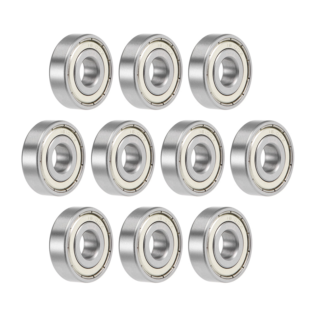 Uxcell 16100ZZ Deep Groove Ball Bearing 10x28x8mm Double Shielded ...