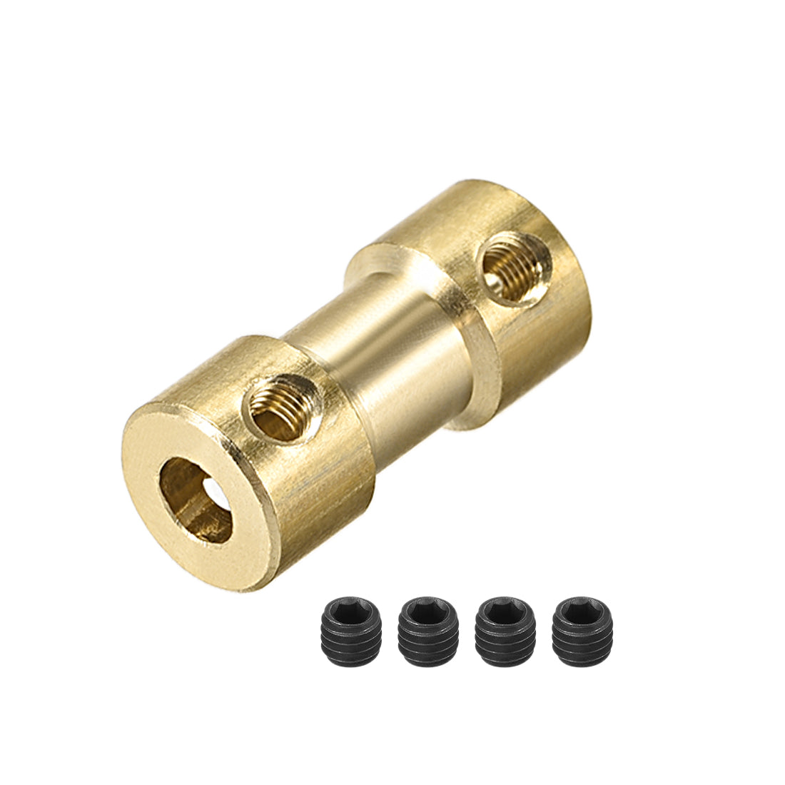 Uxcell 2mm to 4mm Bore Rigid Coupling, 20mm Length 9mm Diameter, Copper ...